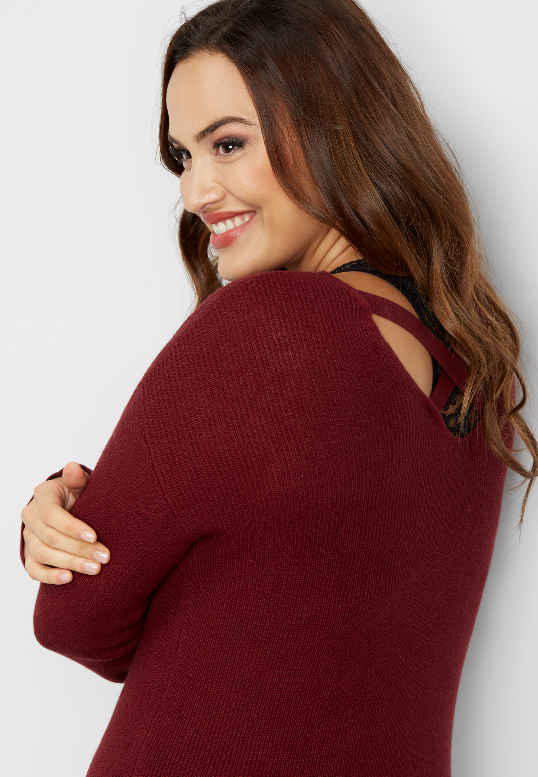 plus size x-back dolman pullover tunic sweater | maurices
