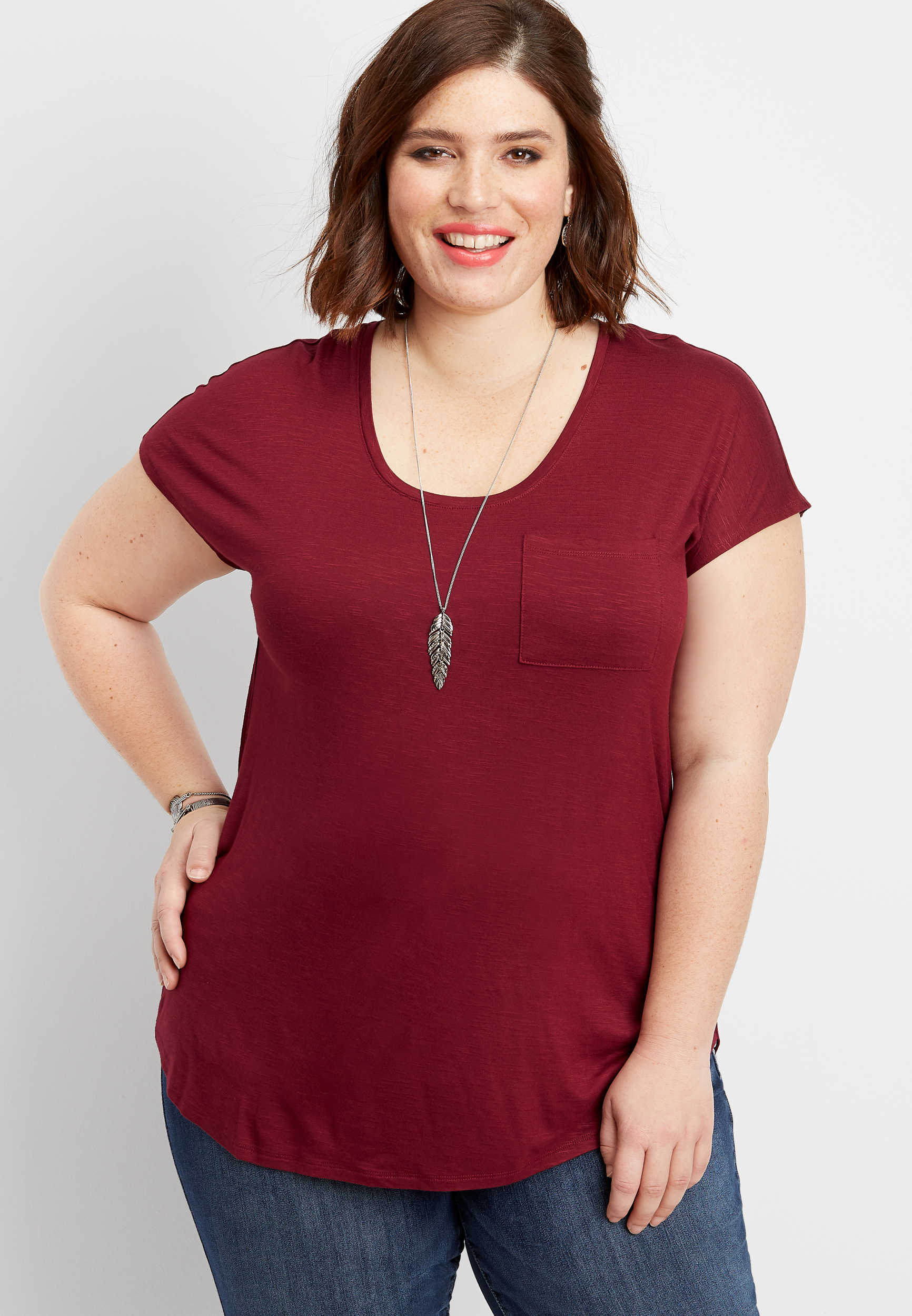 plus size 24/7 solid dolman tee | maurices