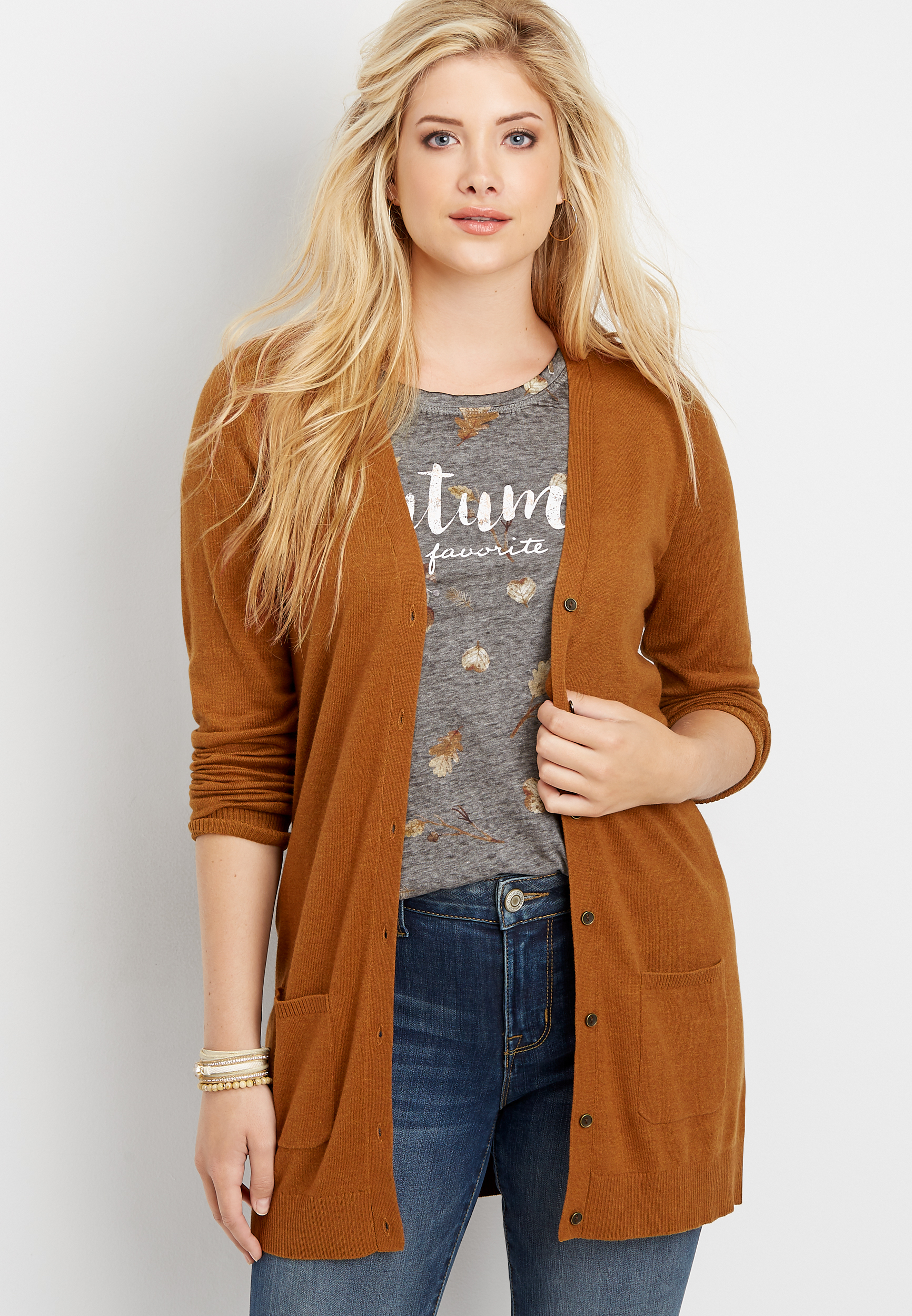 solid tunic boyfriend cardigan | maurices
