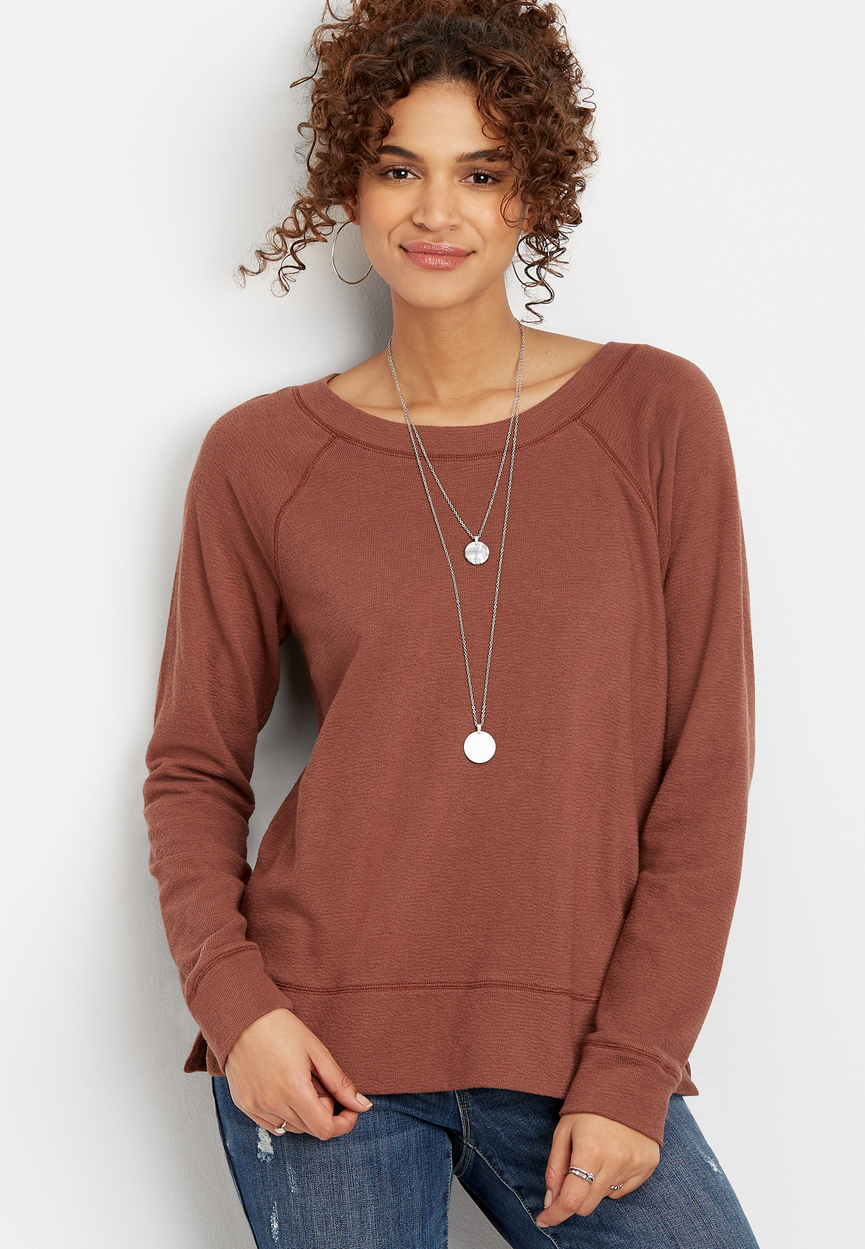 Solid Crew Neck Pullover | maurices