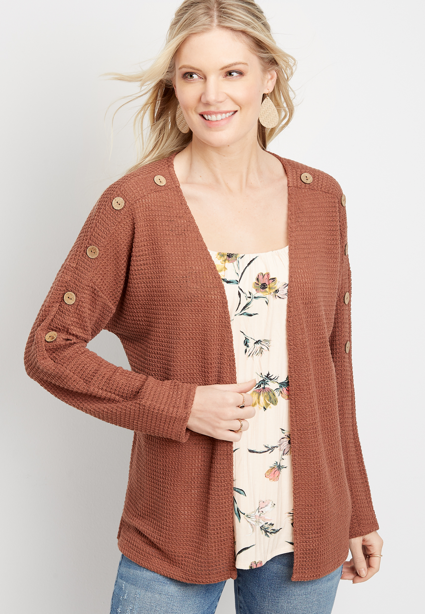 Button Detailed Cardigan | maurices