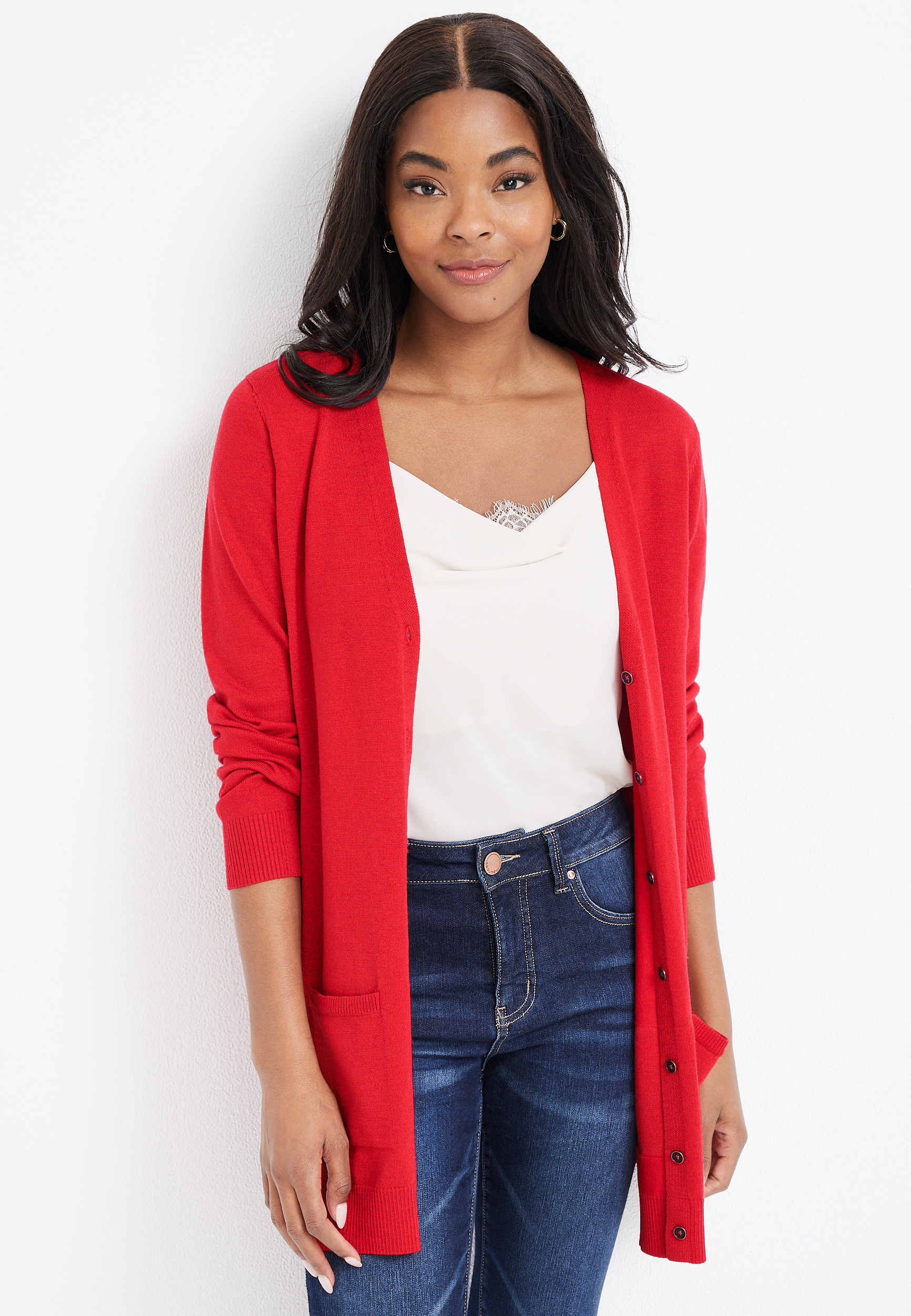 Solid Boyfriend Cardigan | maurices