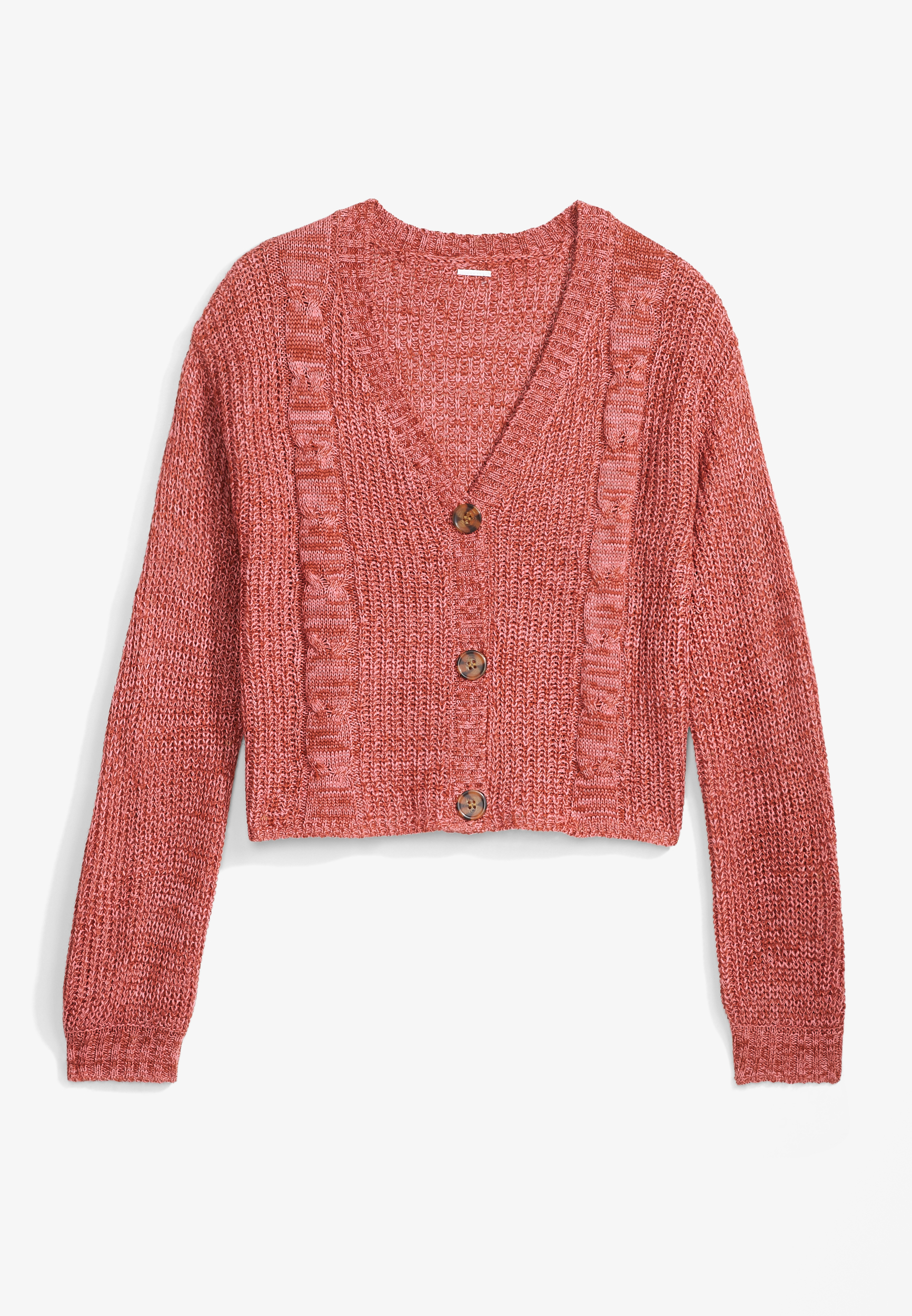 HFS Girls Solid Cable Stitch Button Down Cardigan | maurices