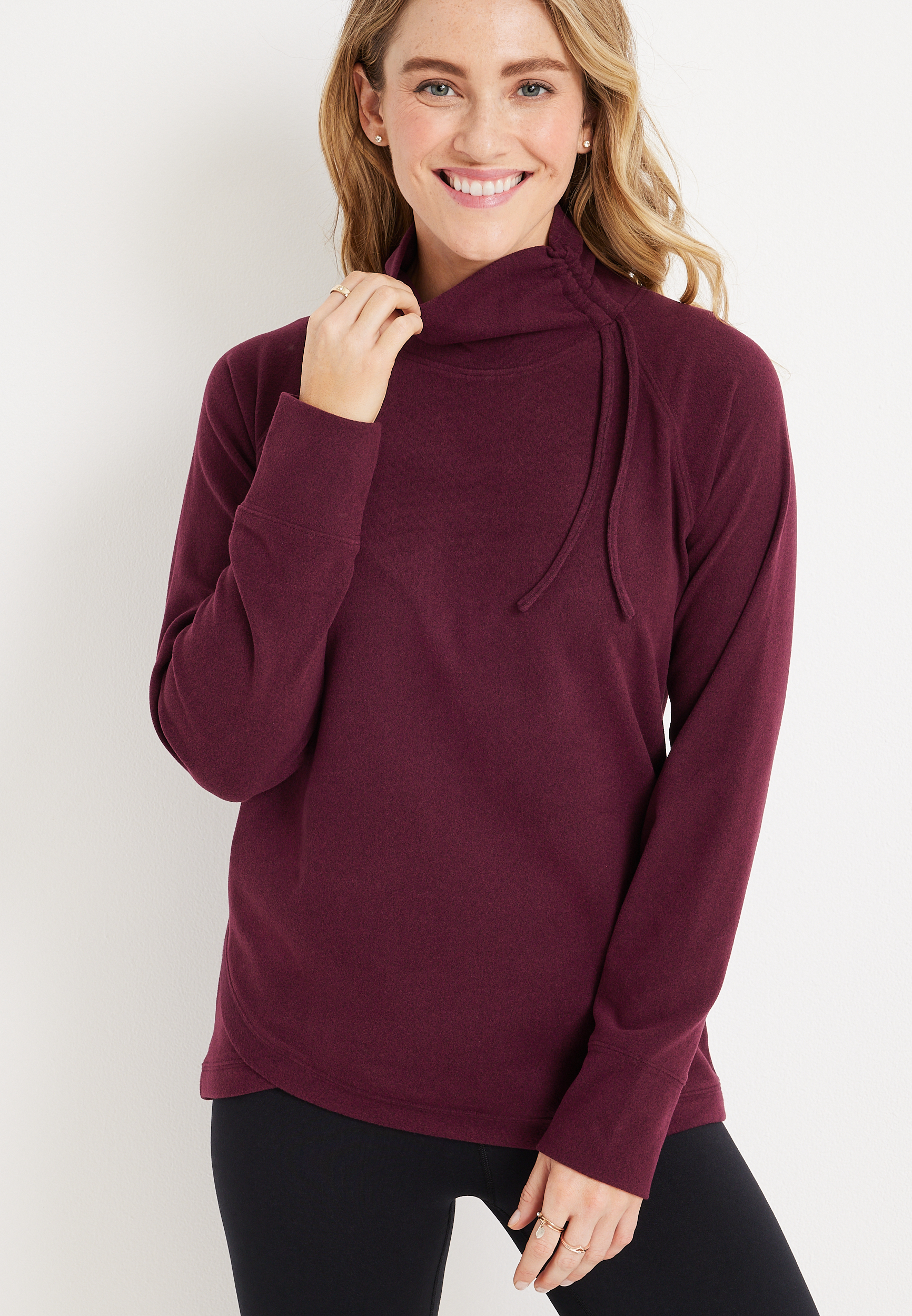 Cowl Neck Fleece Tunic | maurices