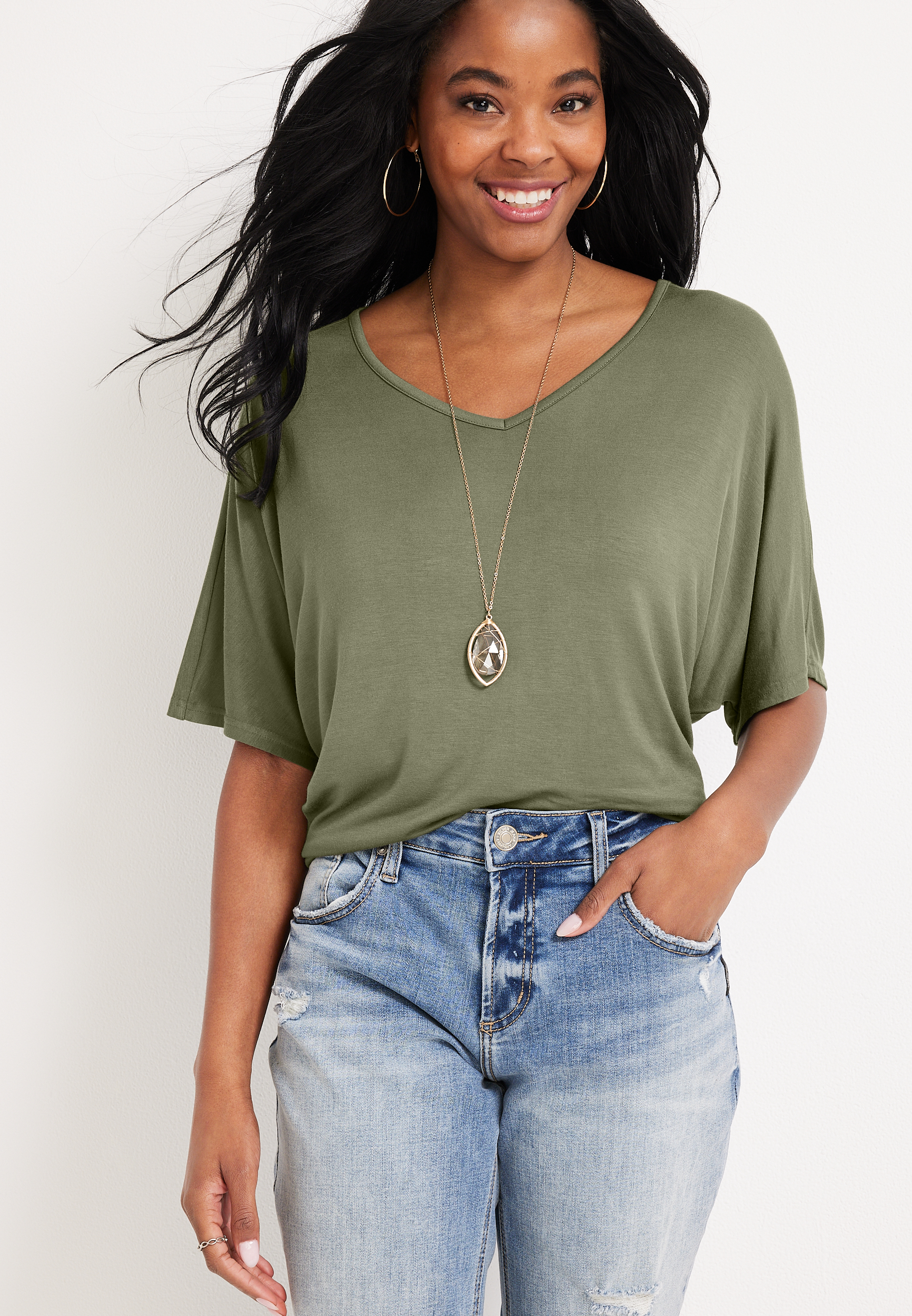 24/7 Delano Dolman Tee | maurices