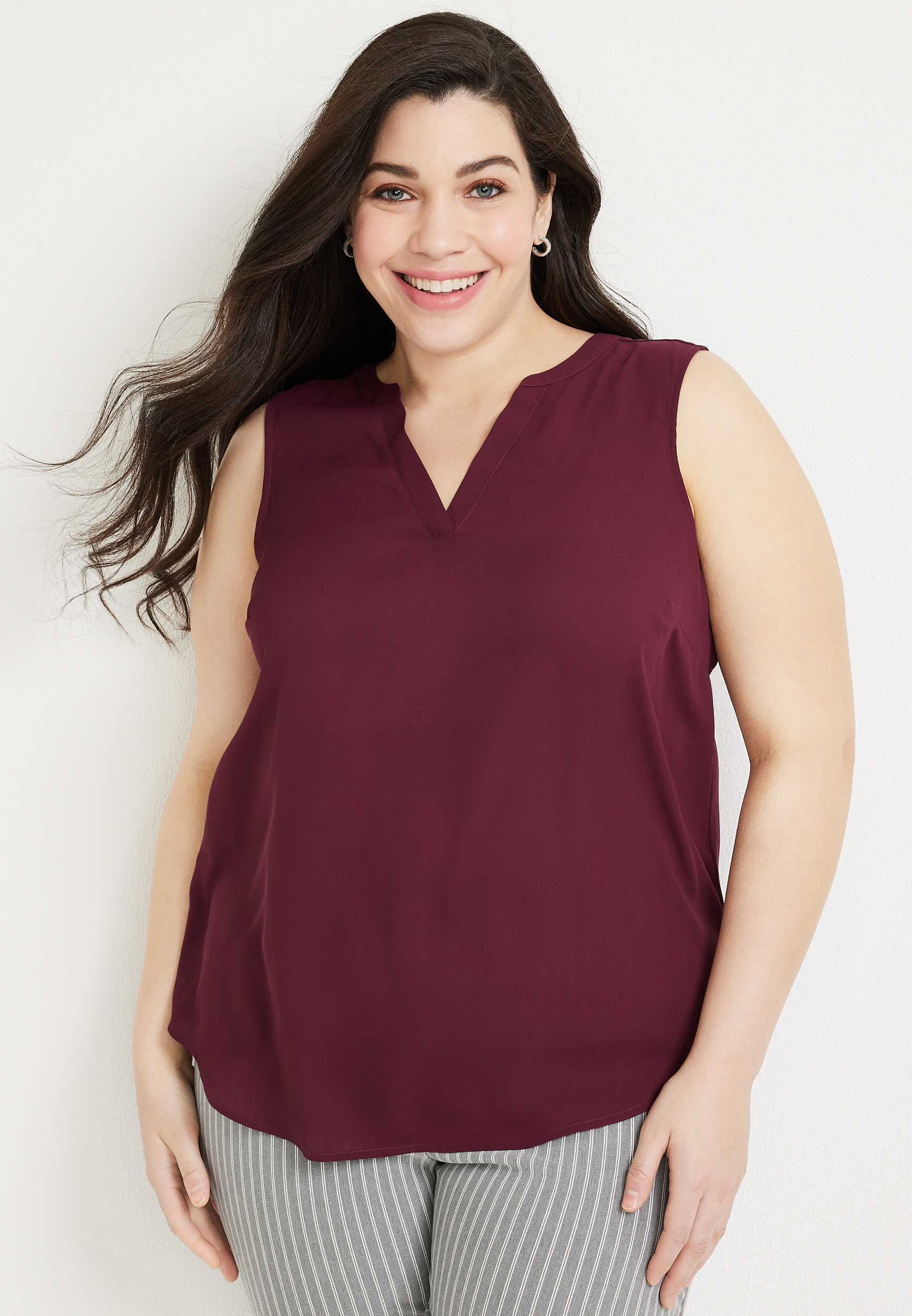 Plus Size Atwood Solid Tank Top | maurices