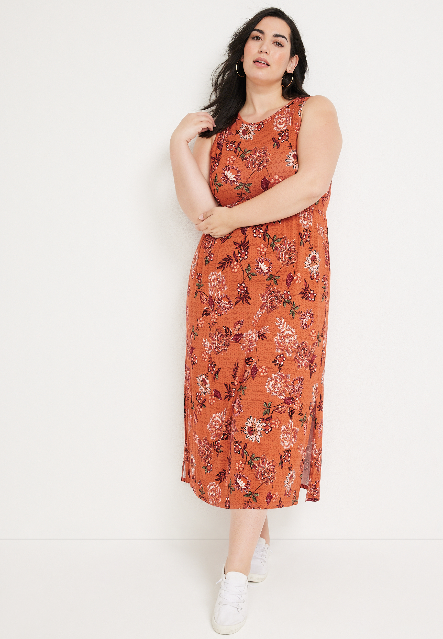 Plus Size 24/7 Empire Waist Floral Maxi Dress | maurices