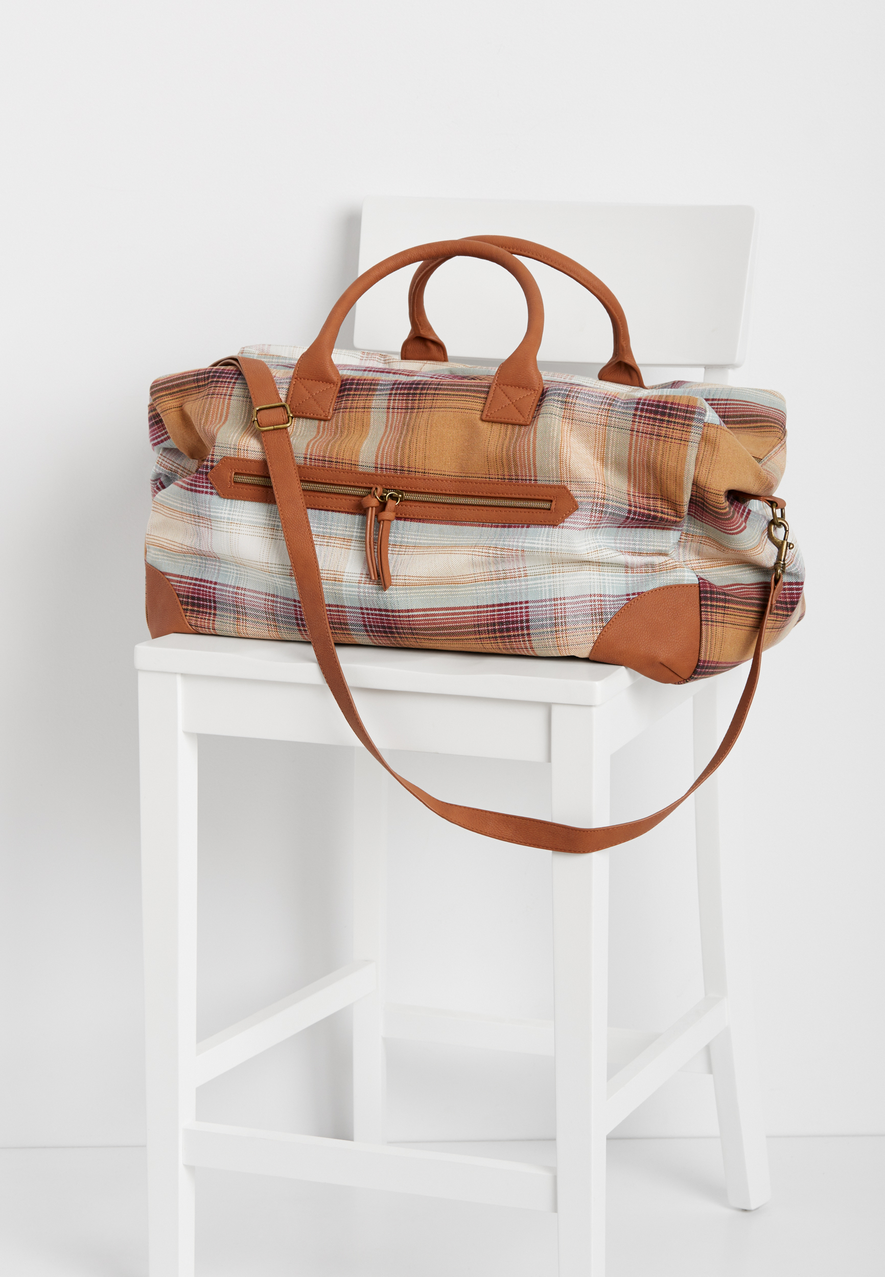 plaid weekender bag | maurices