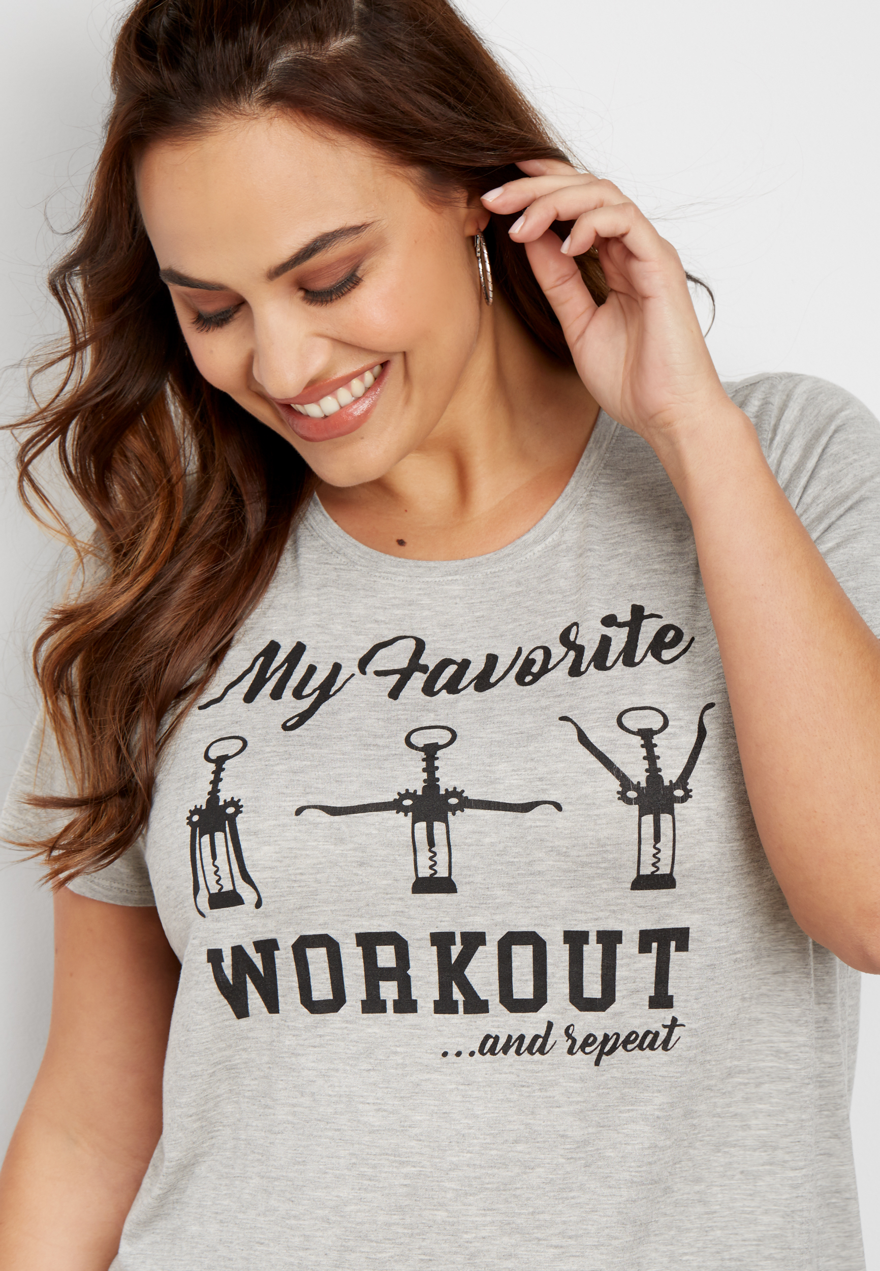 plus size favorite workout graphic tee | maurices