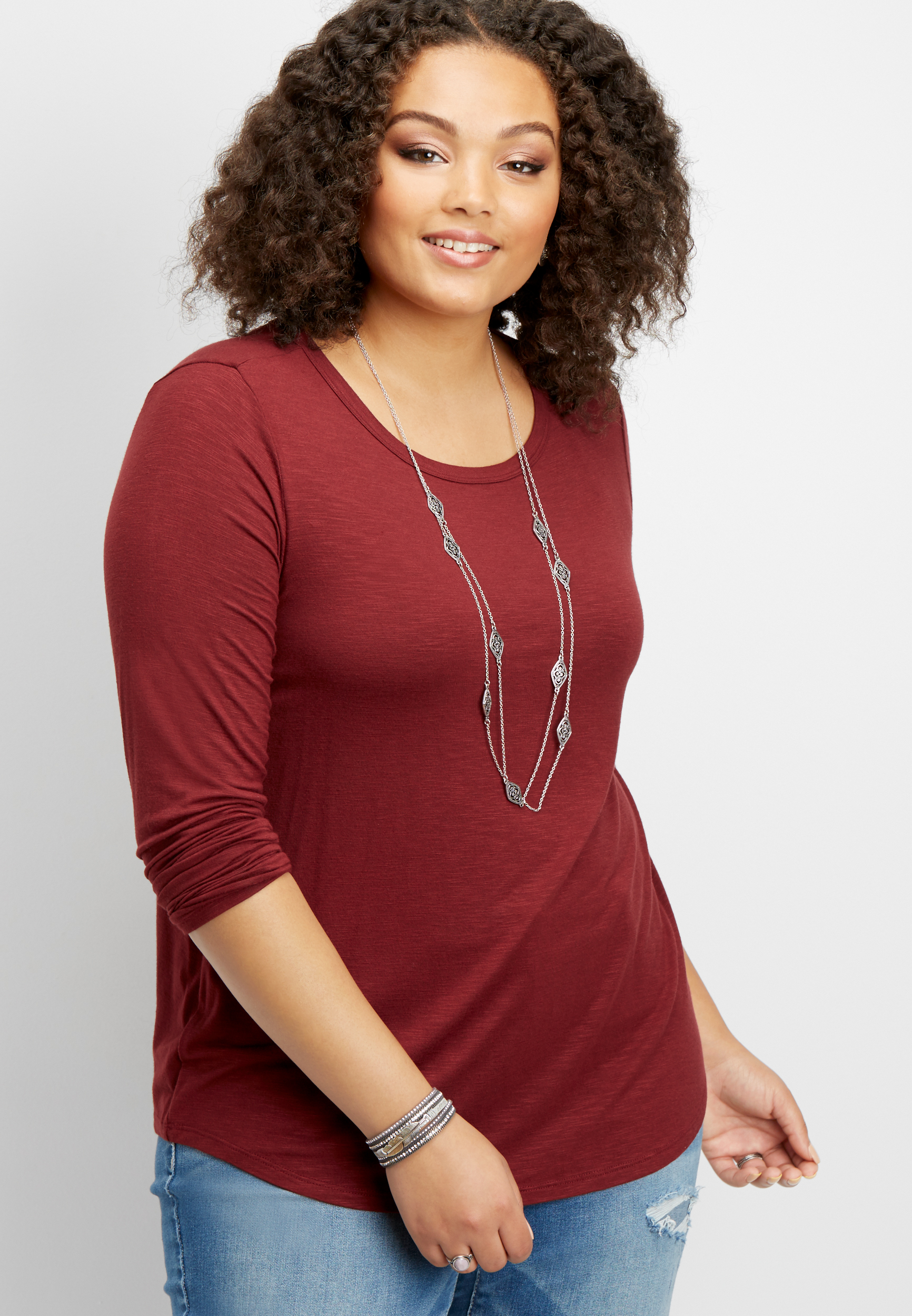 plus size 24/7 long sleeve tee | maurices