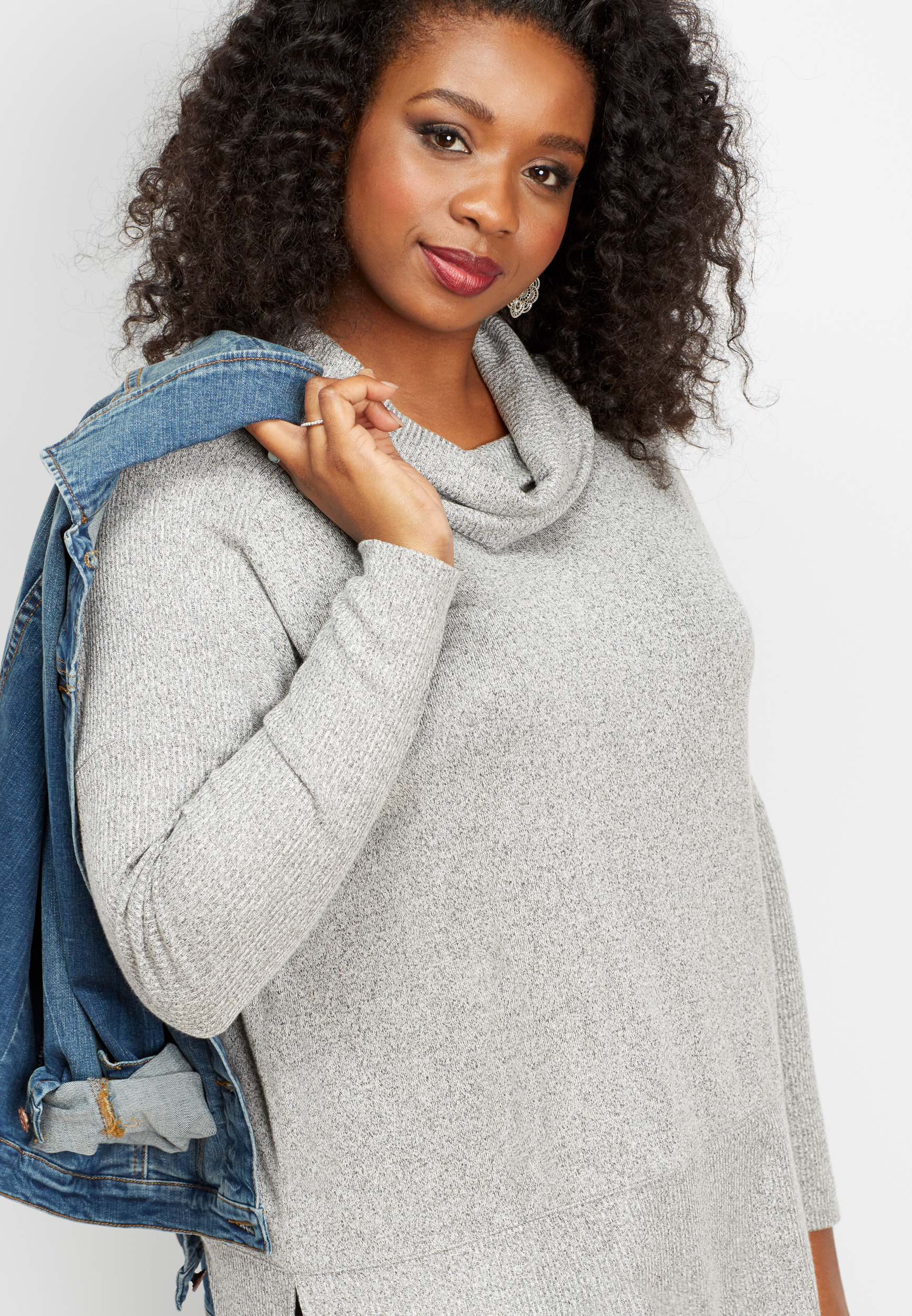 plus size cowl neck tunic pullover | maurices