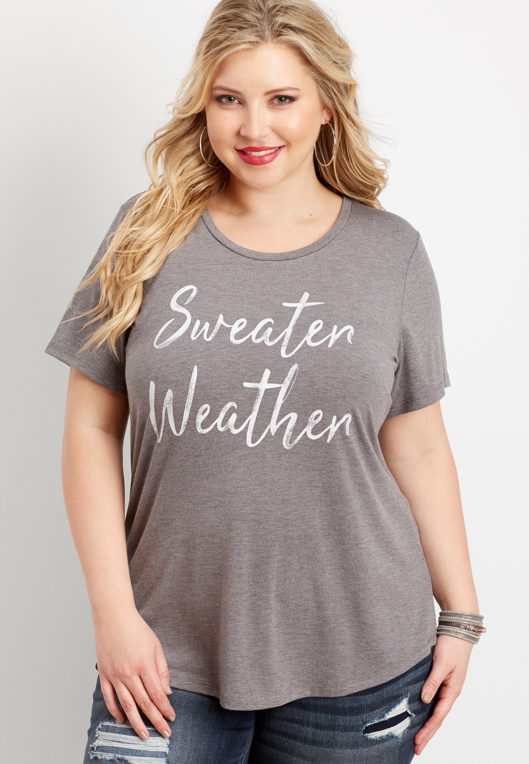 plus size sweater weather graphic tee | maurices