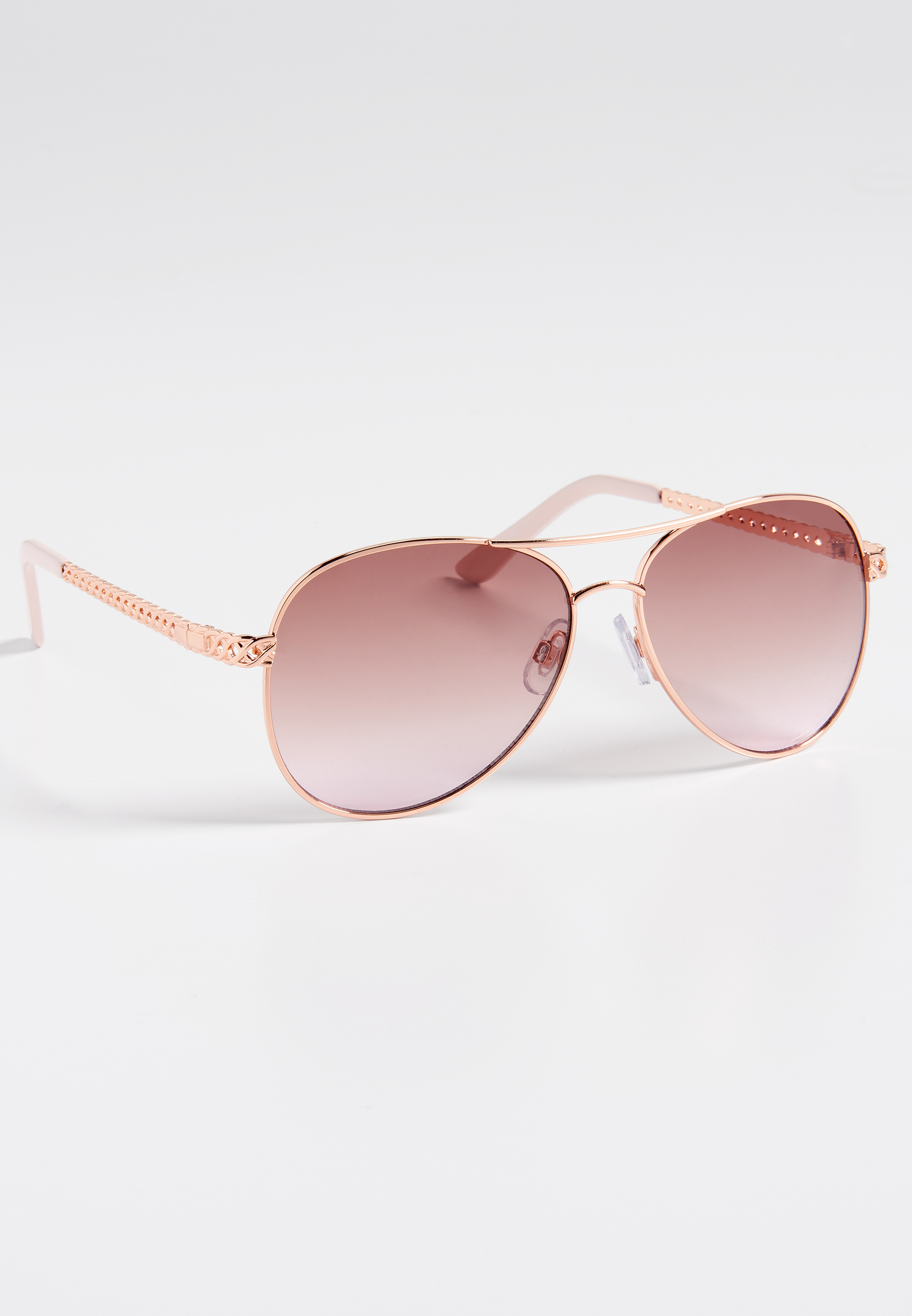 Braided Side Aviator Sunglasses Maurices