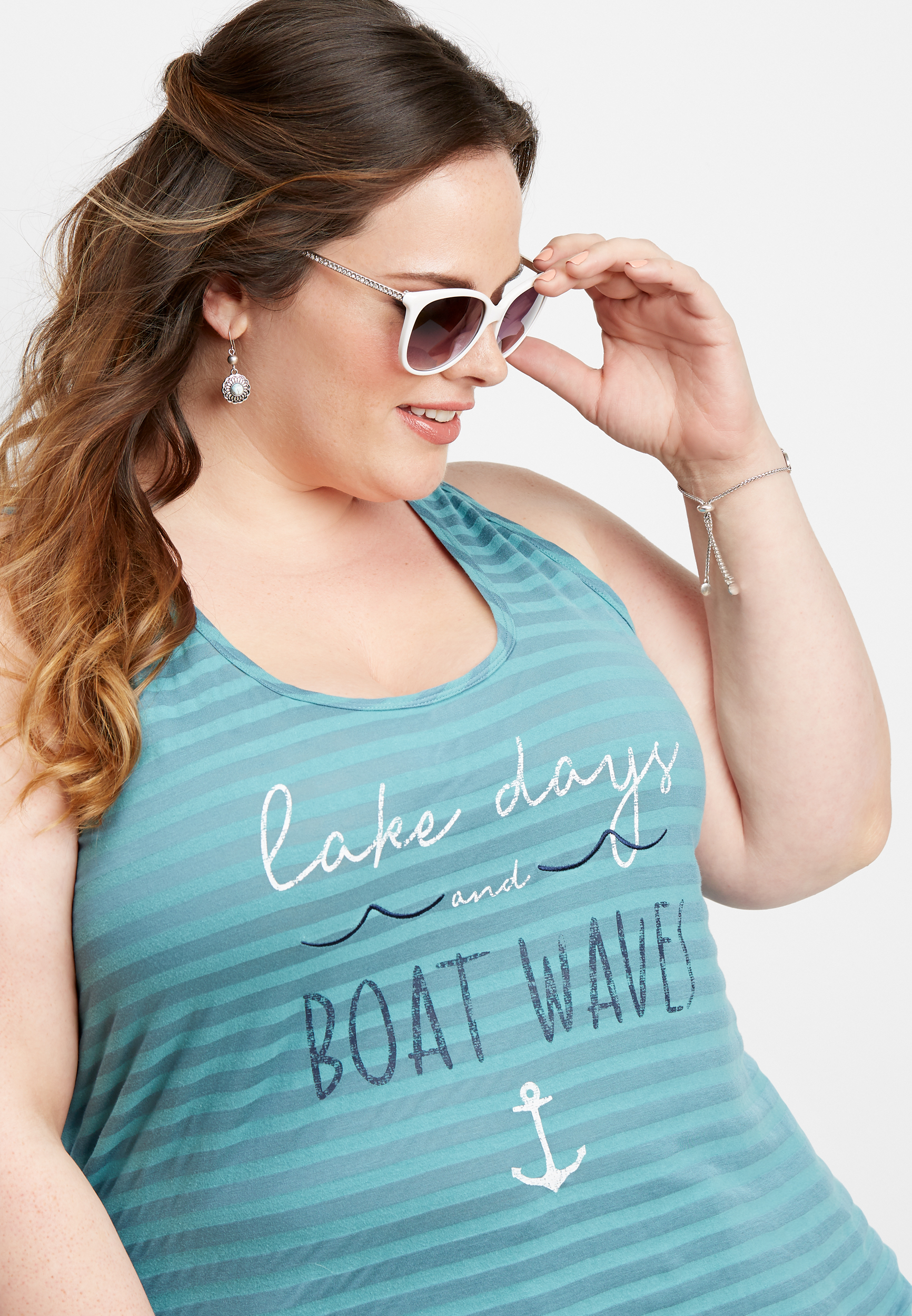 plus size lake days graphic tee | maurices