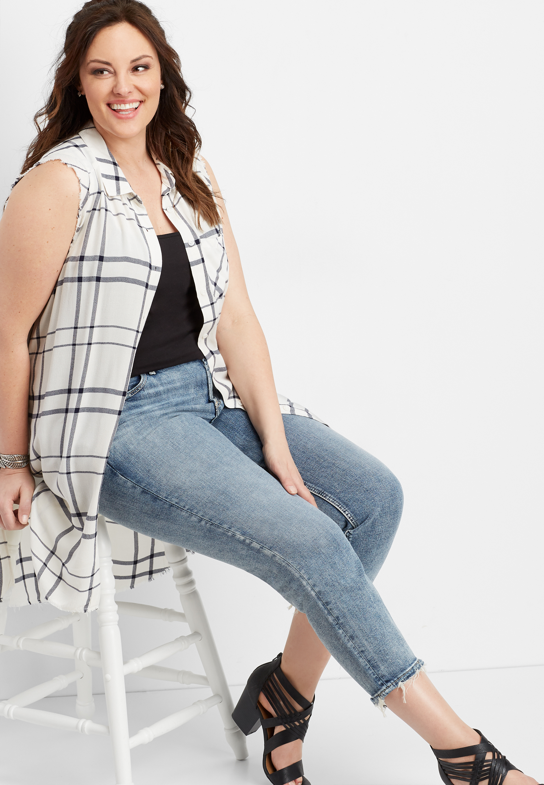 plus size Silver Jeans Co.® Elyse clean pocket slim cropped jean | maurices