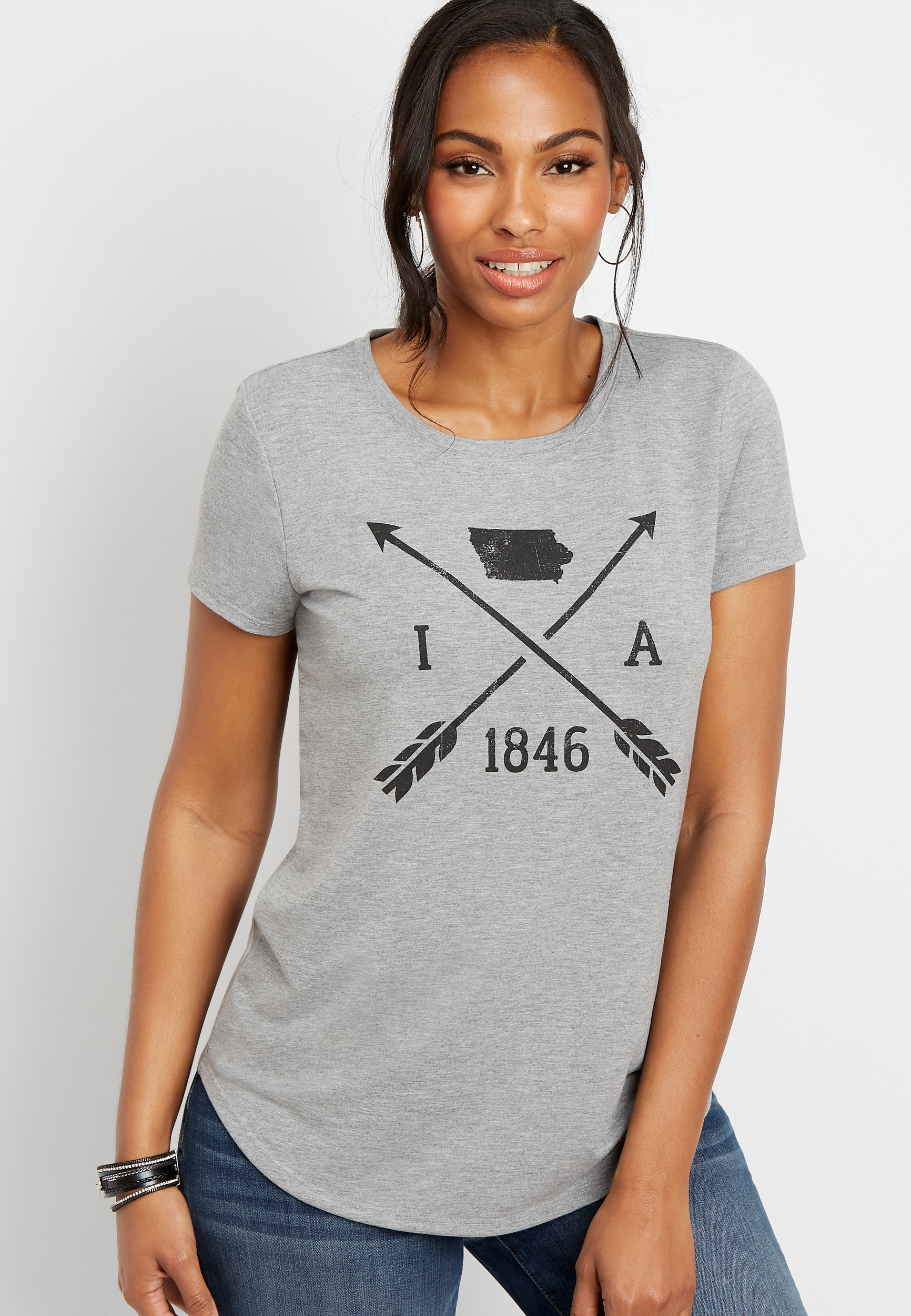 Iowa arrow state graphic tee | maurices