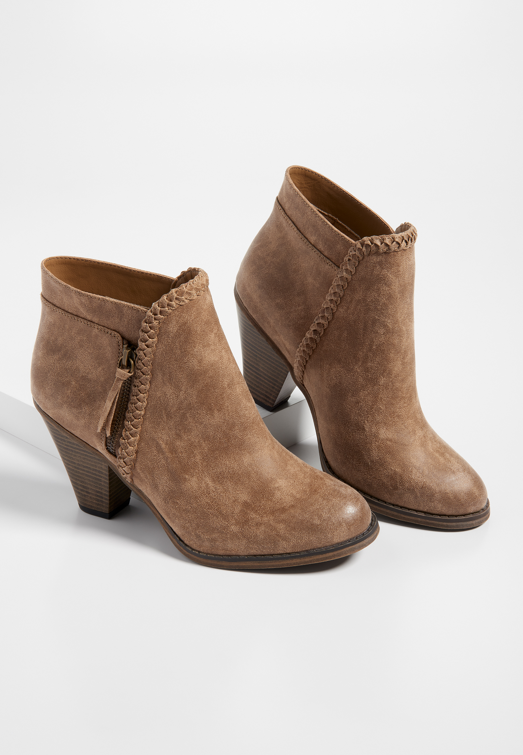 Raine braided trim ankle bootie | maurices