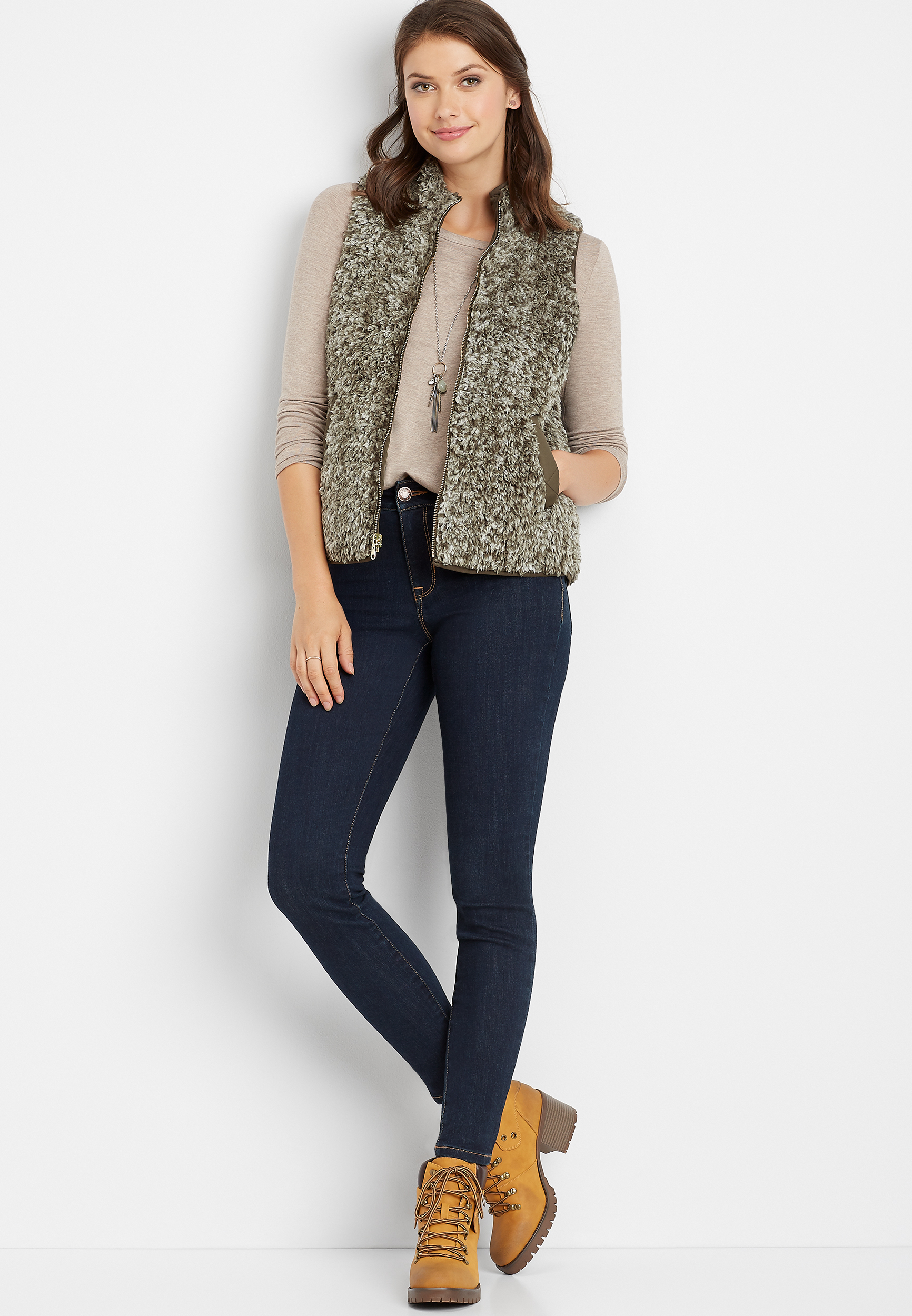 reversible sherpa vest | maurices