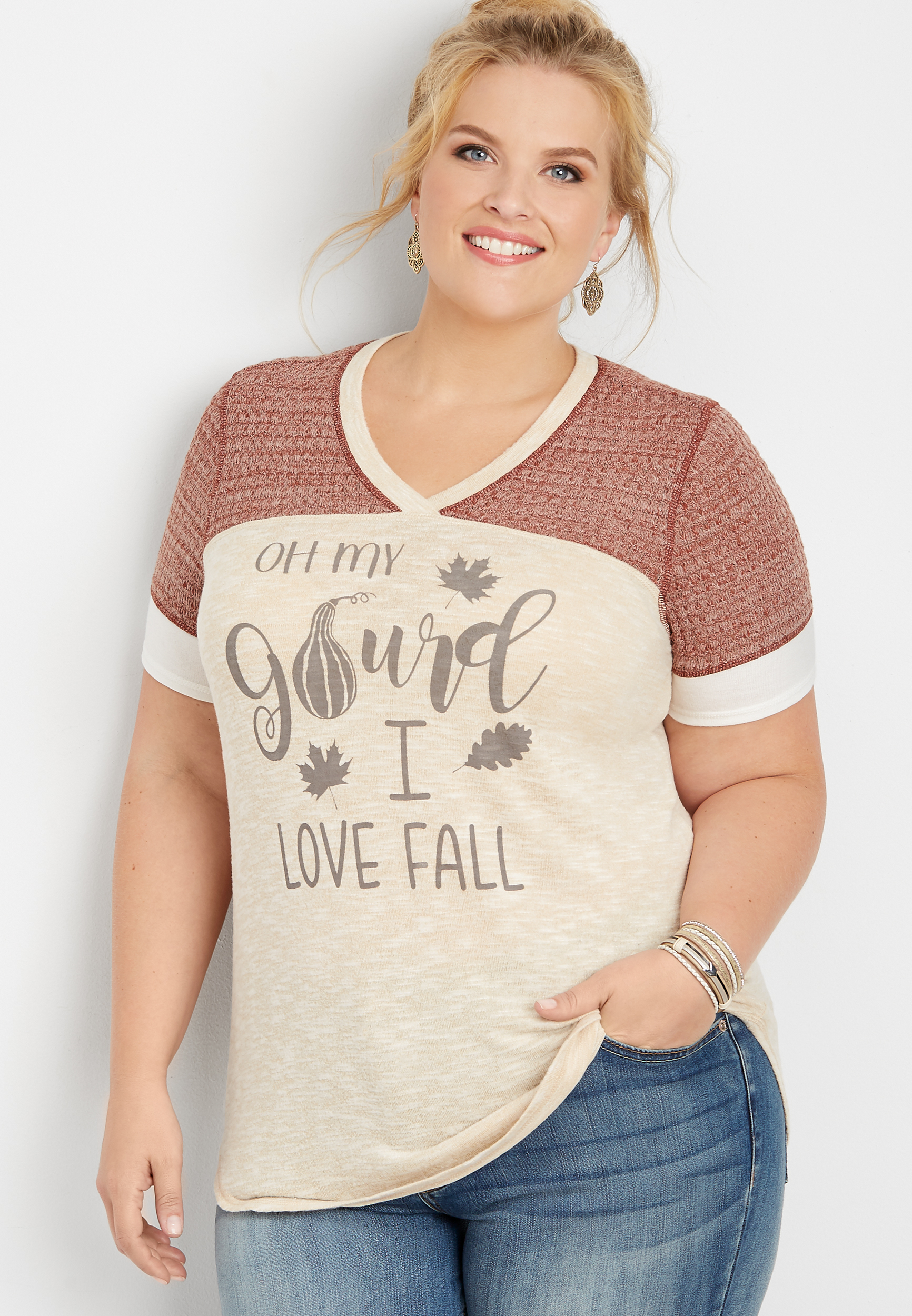 plus size oh my gourd I love fall graphic tee | maurices