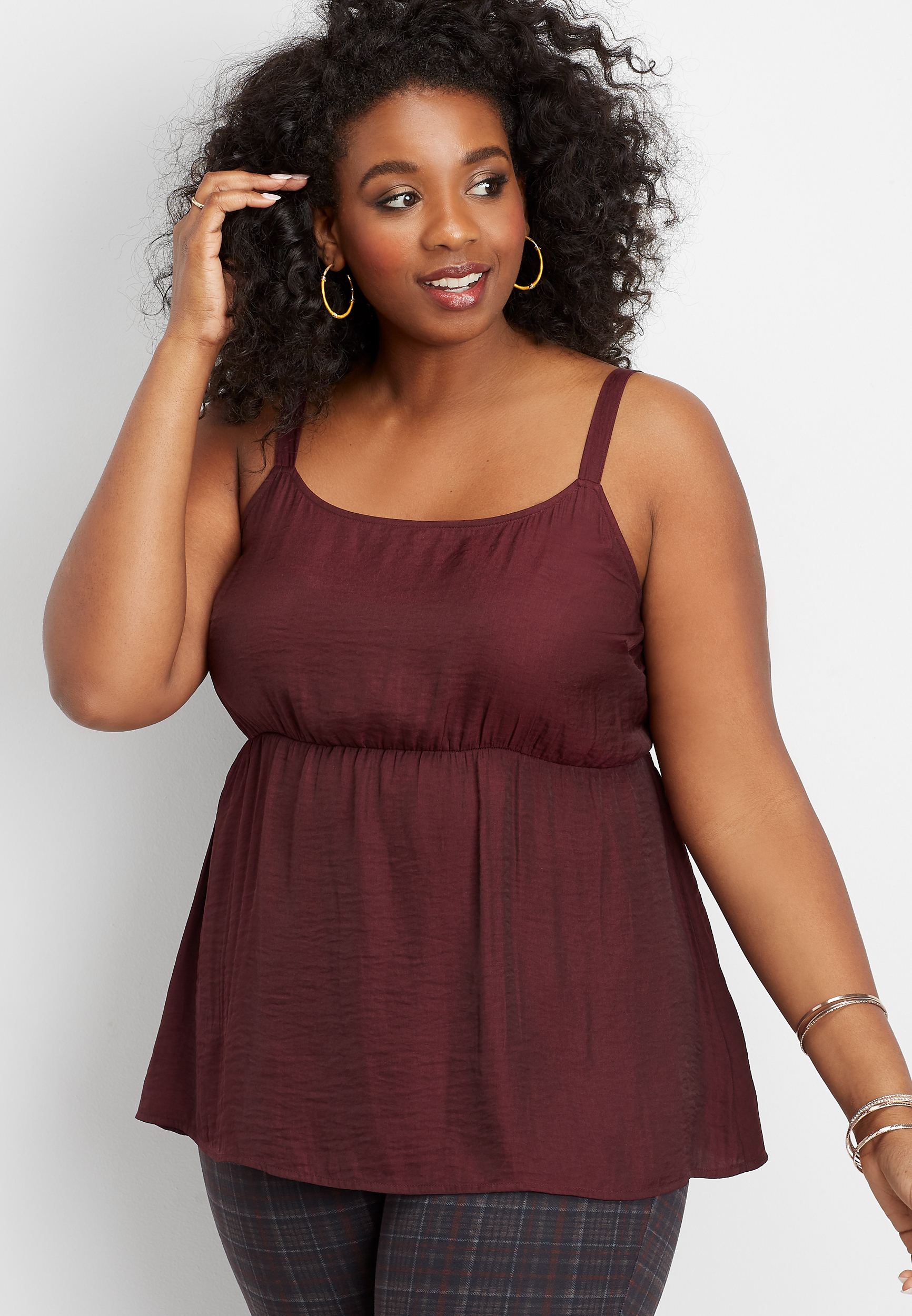 Plus Size Solid Satin Cami Maurices