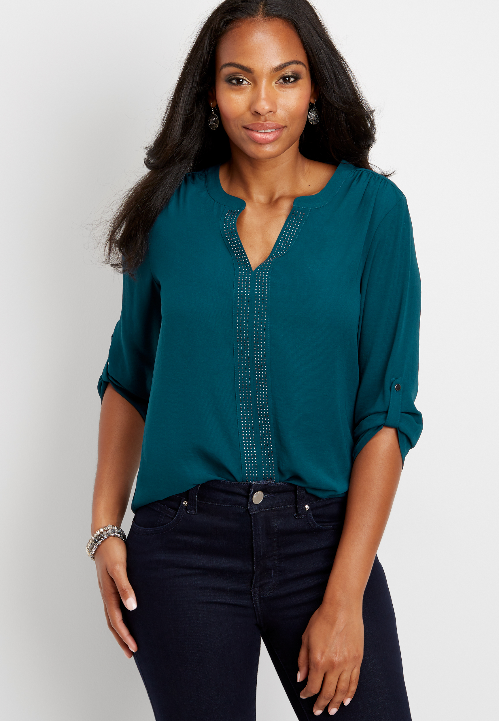 rhinestone tunic blouse | maurices