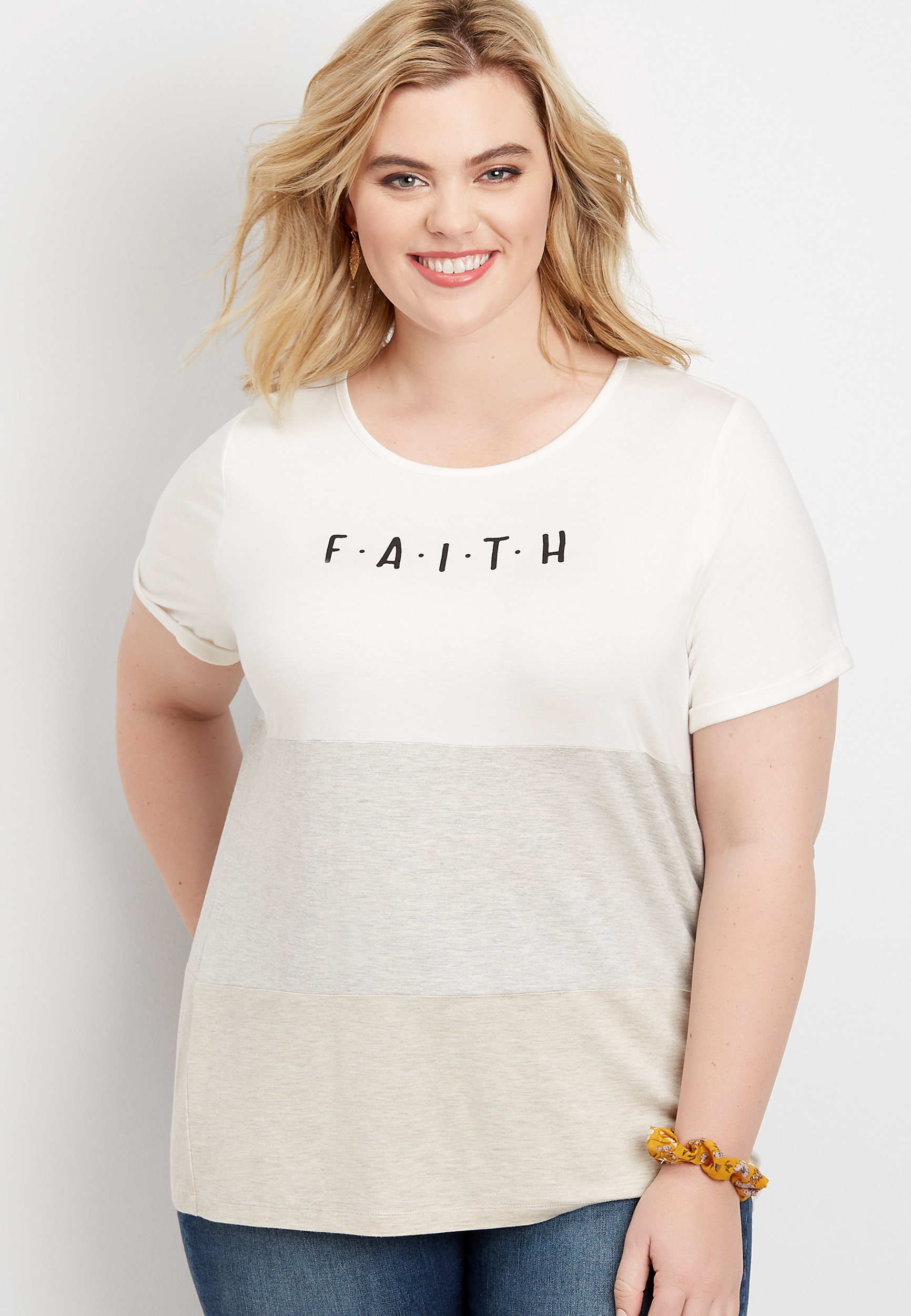 Faith Colorblock Graphic Tee | maurices