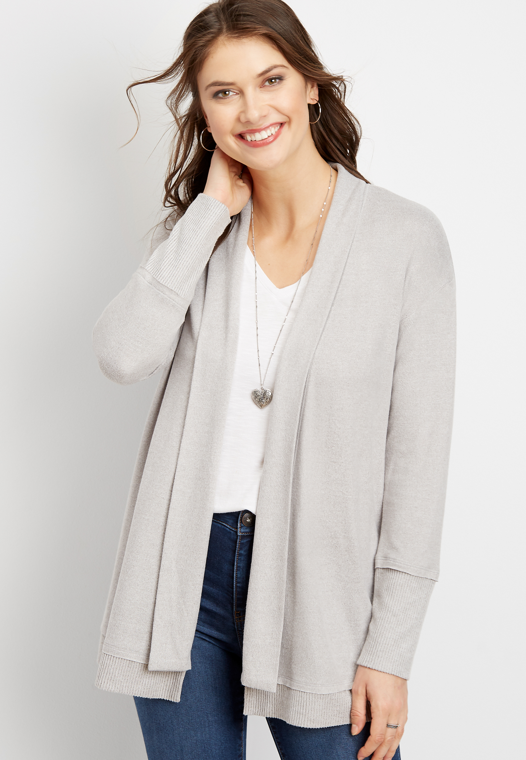 Button Back Open Front Cardigan | maurices