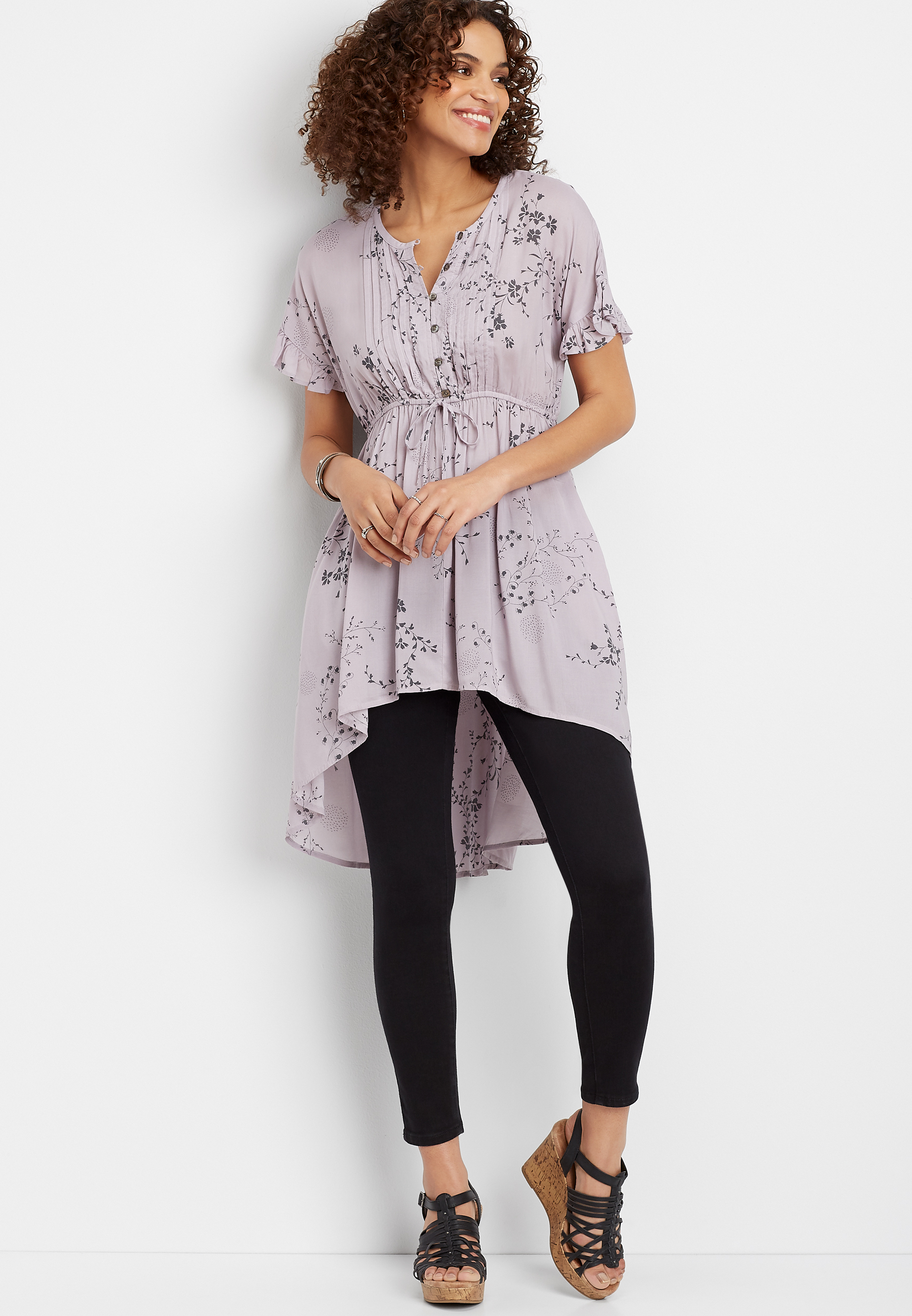 Floral High Low Tunic | maurices