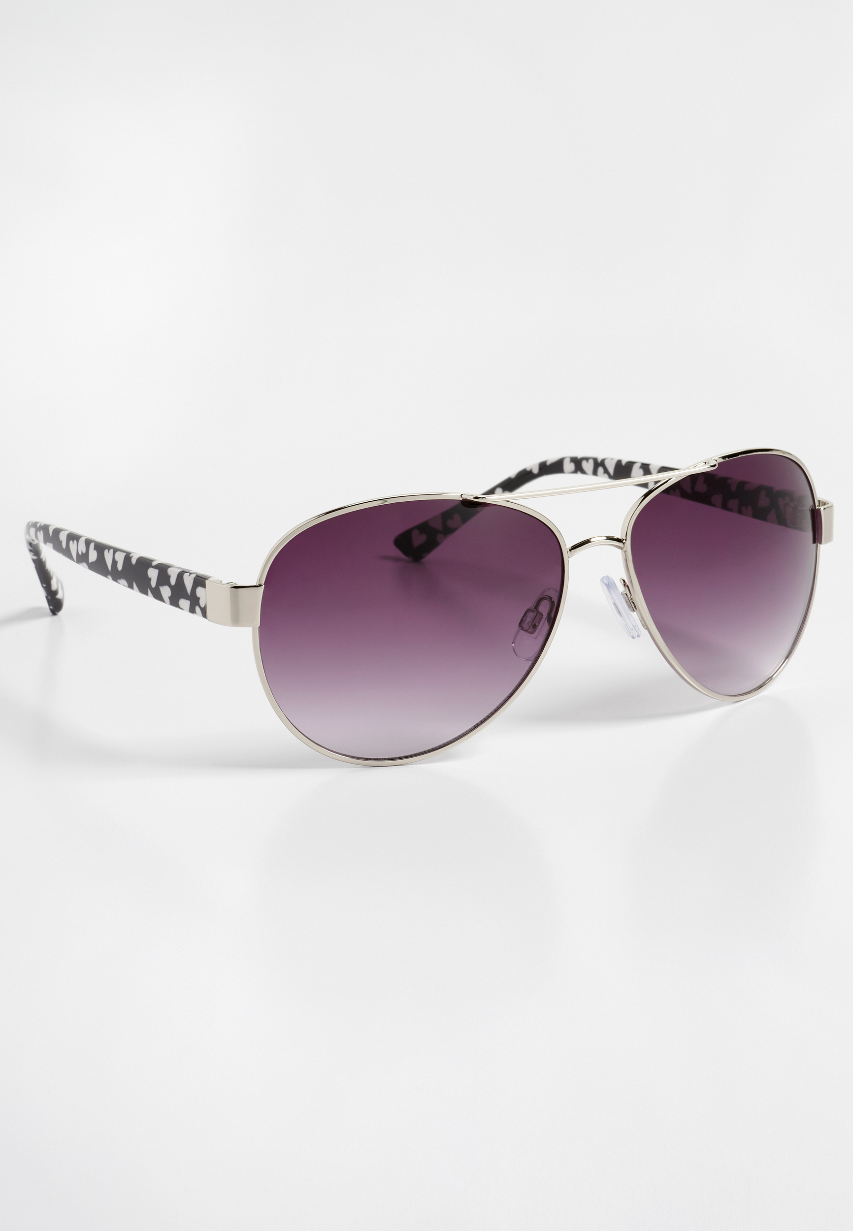 Heart Side Aviator Sunglasses Maurices