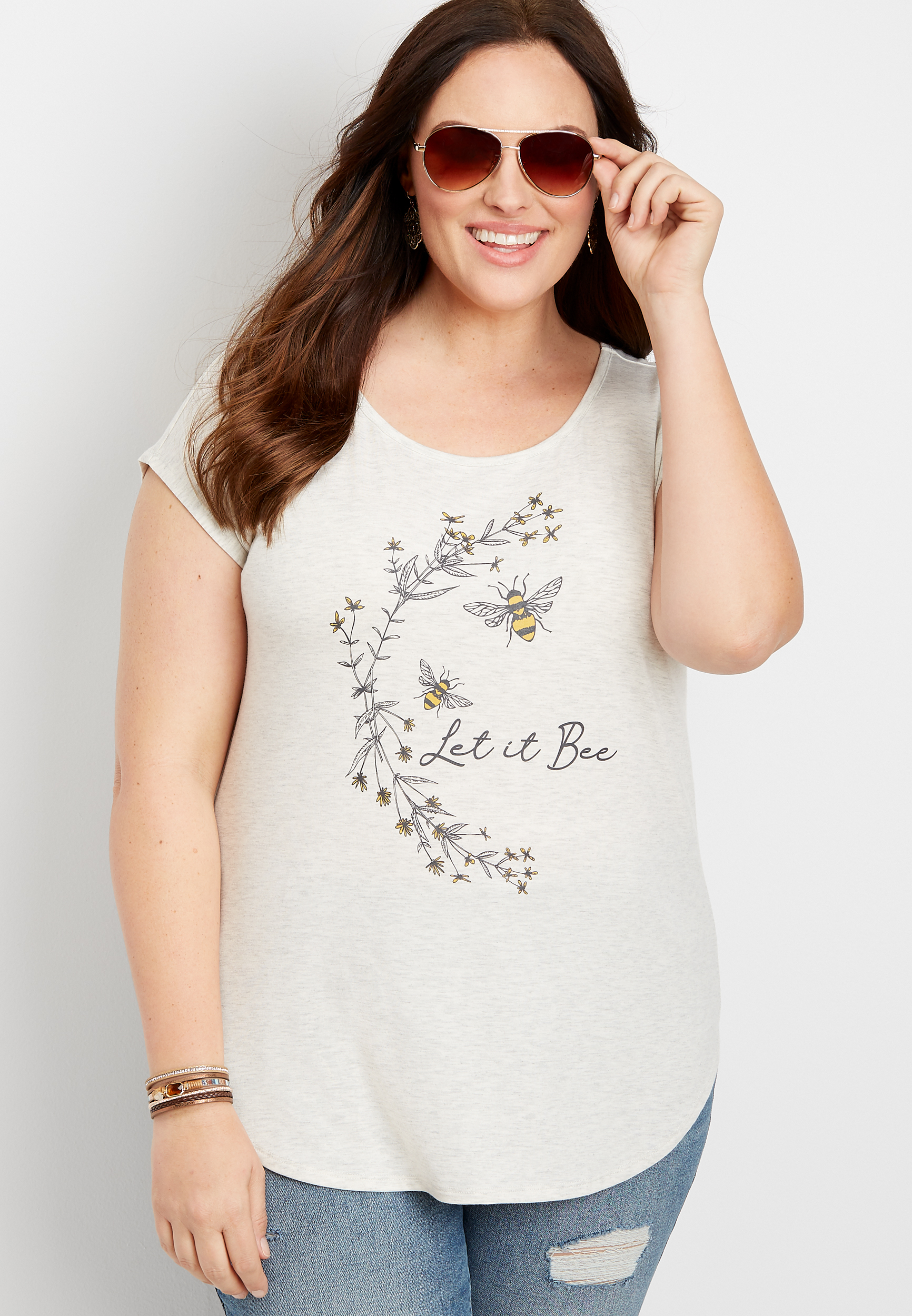 Plus Size Let It Bee Graphic Tee | maurices