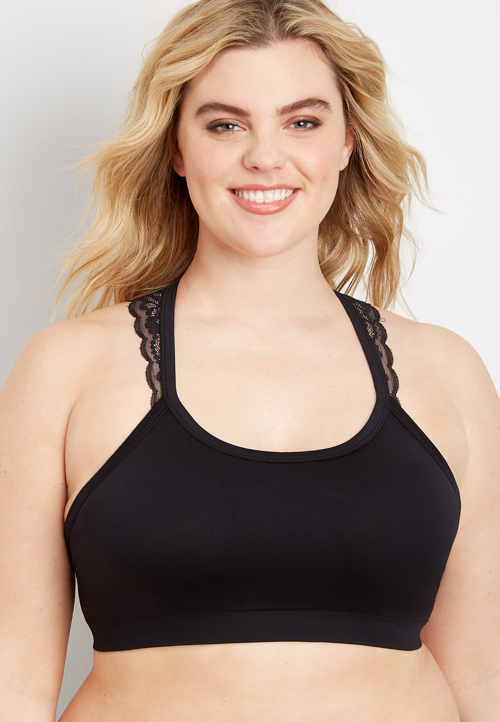 Plus Size Bralettes And Bandeaus Lace Racerback And More Maurices