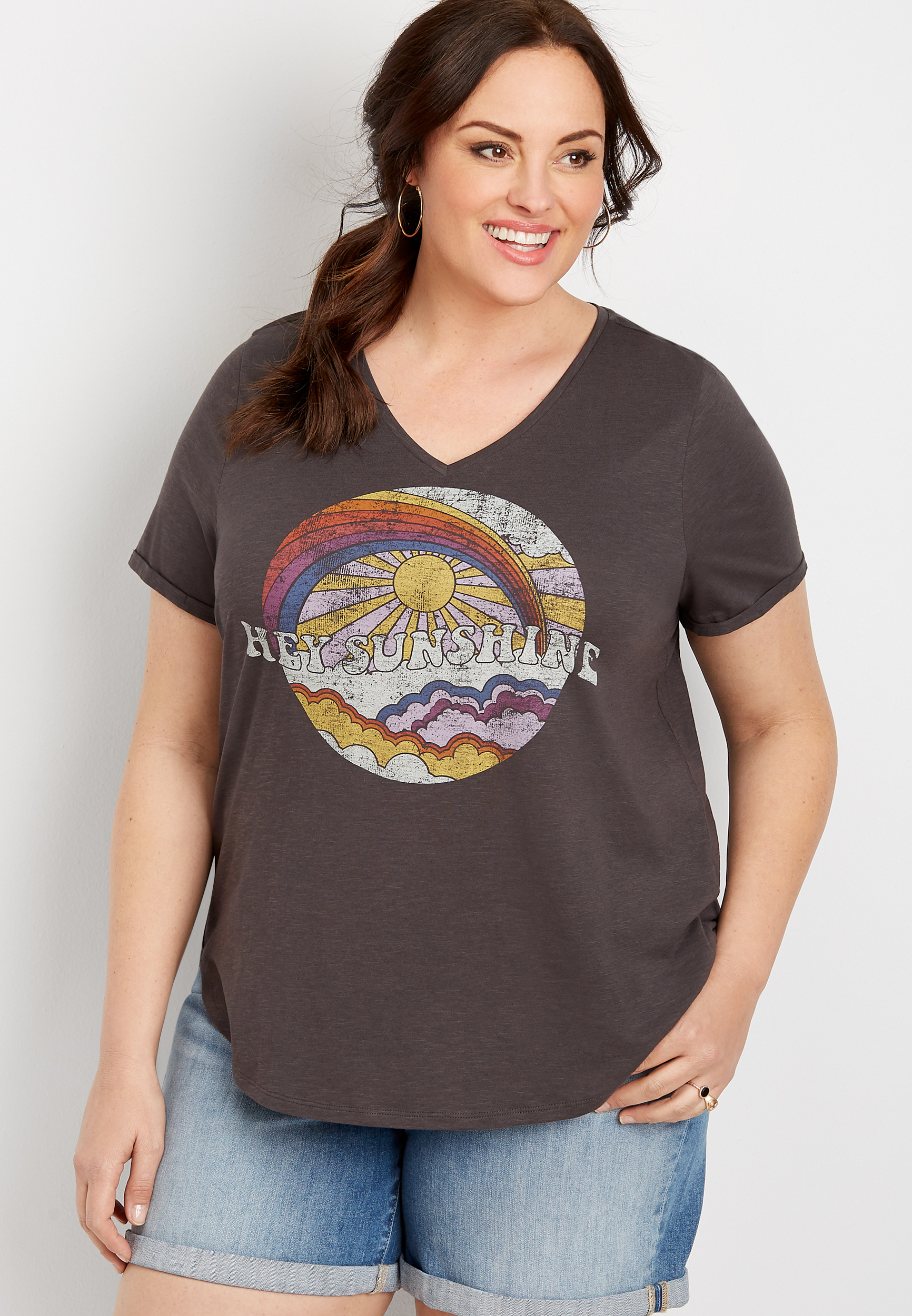 Plus Size Hey Sunshine Graphic Tee | maurices