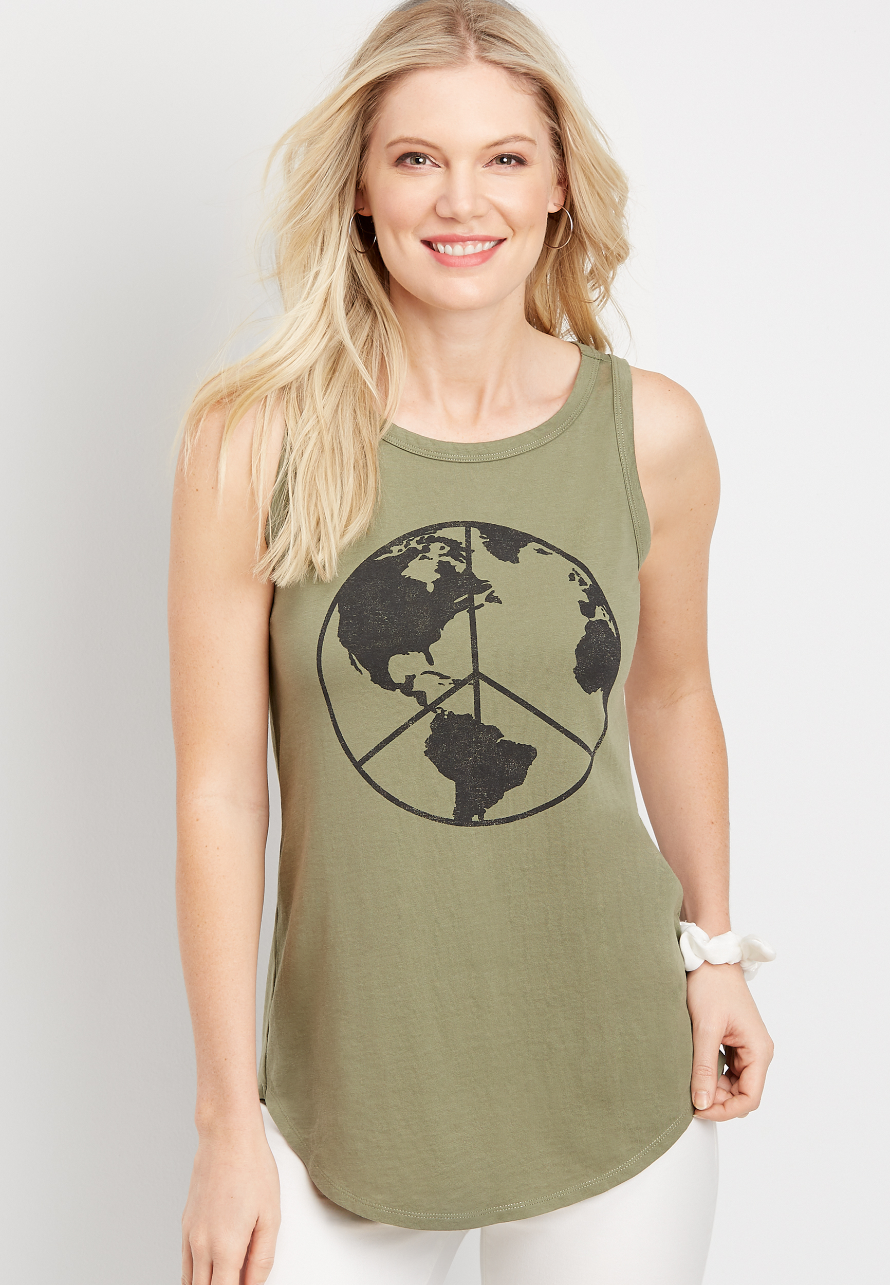 Peace Sign Graphic Tank Top | maurices