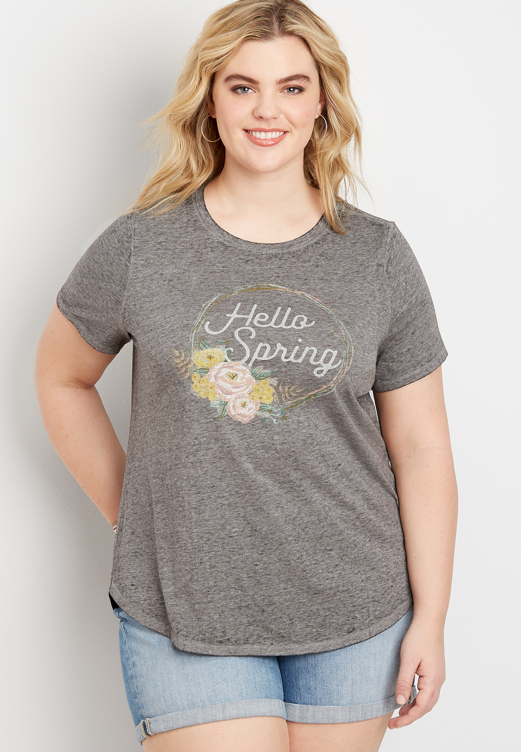 Plus Size Spring Graphic Tee | maurices