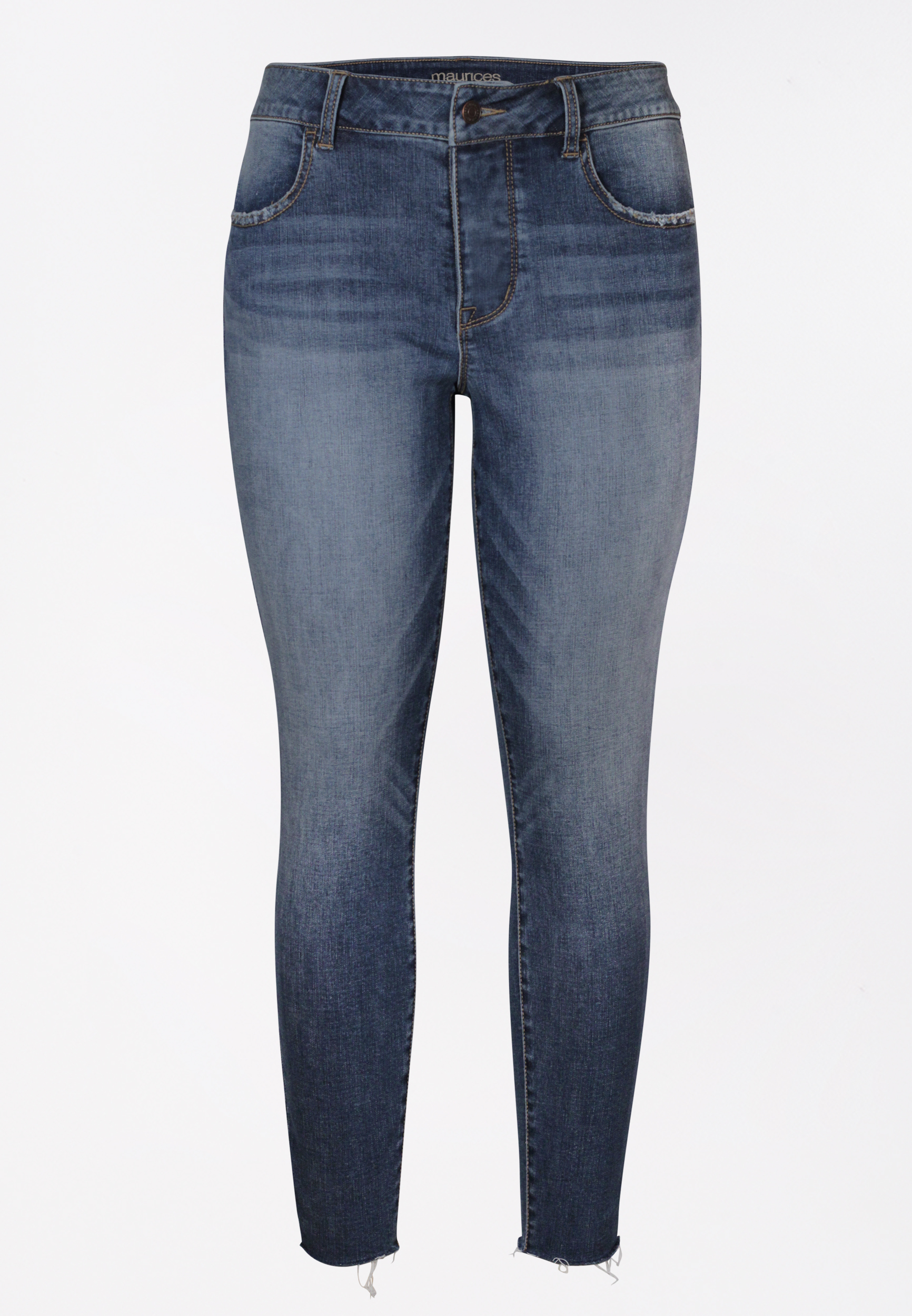 DenimFlex™ High Rise Dark Hidden Button Fly Ankle Jegging | maurices