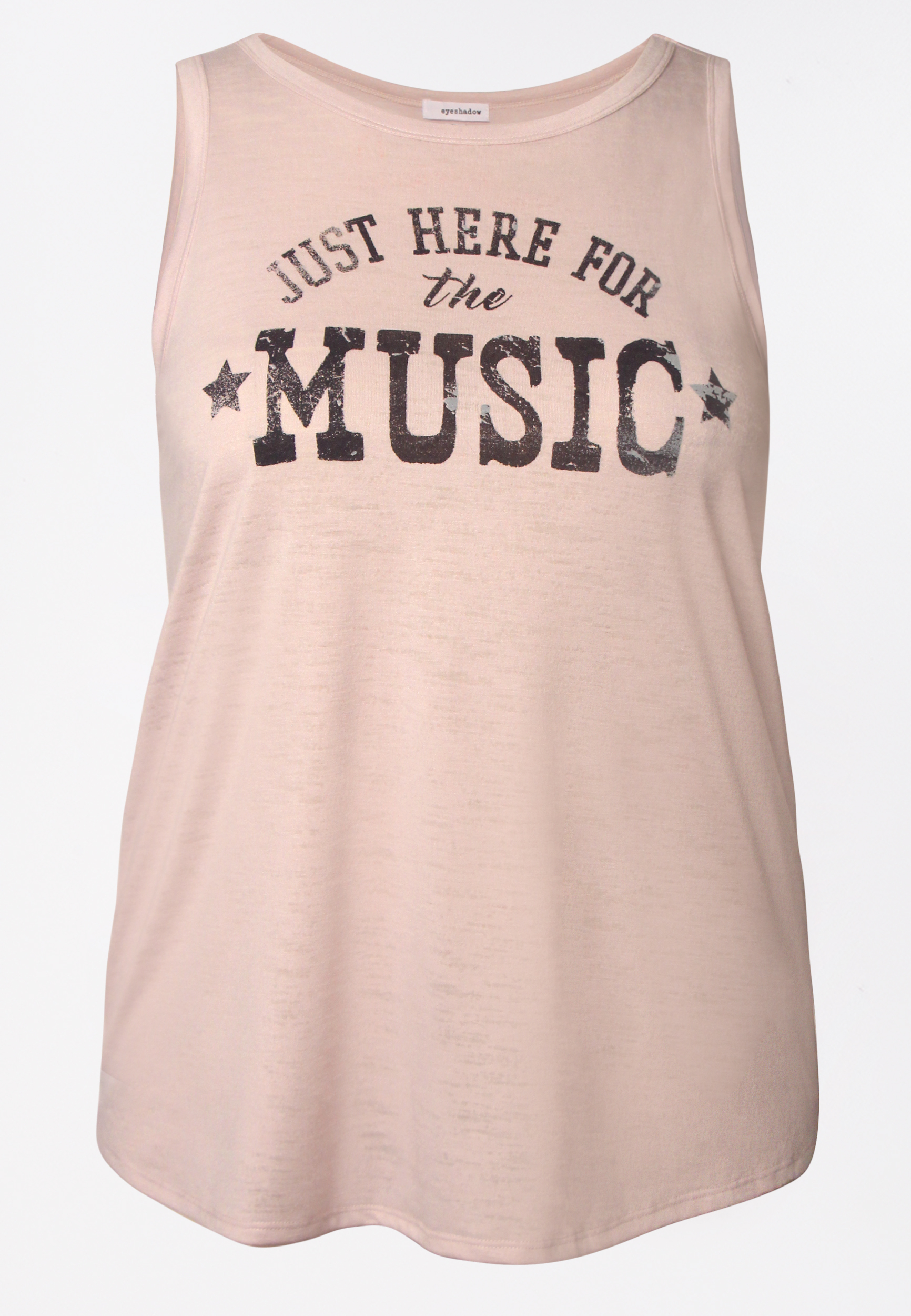 Plus Size Pink Here For The Music Graphic Tank Top | maurices