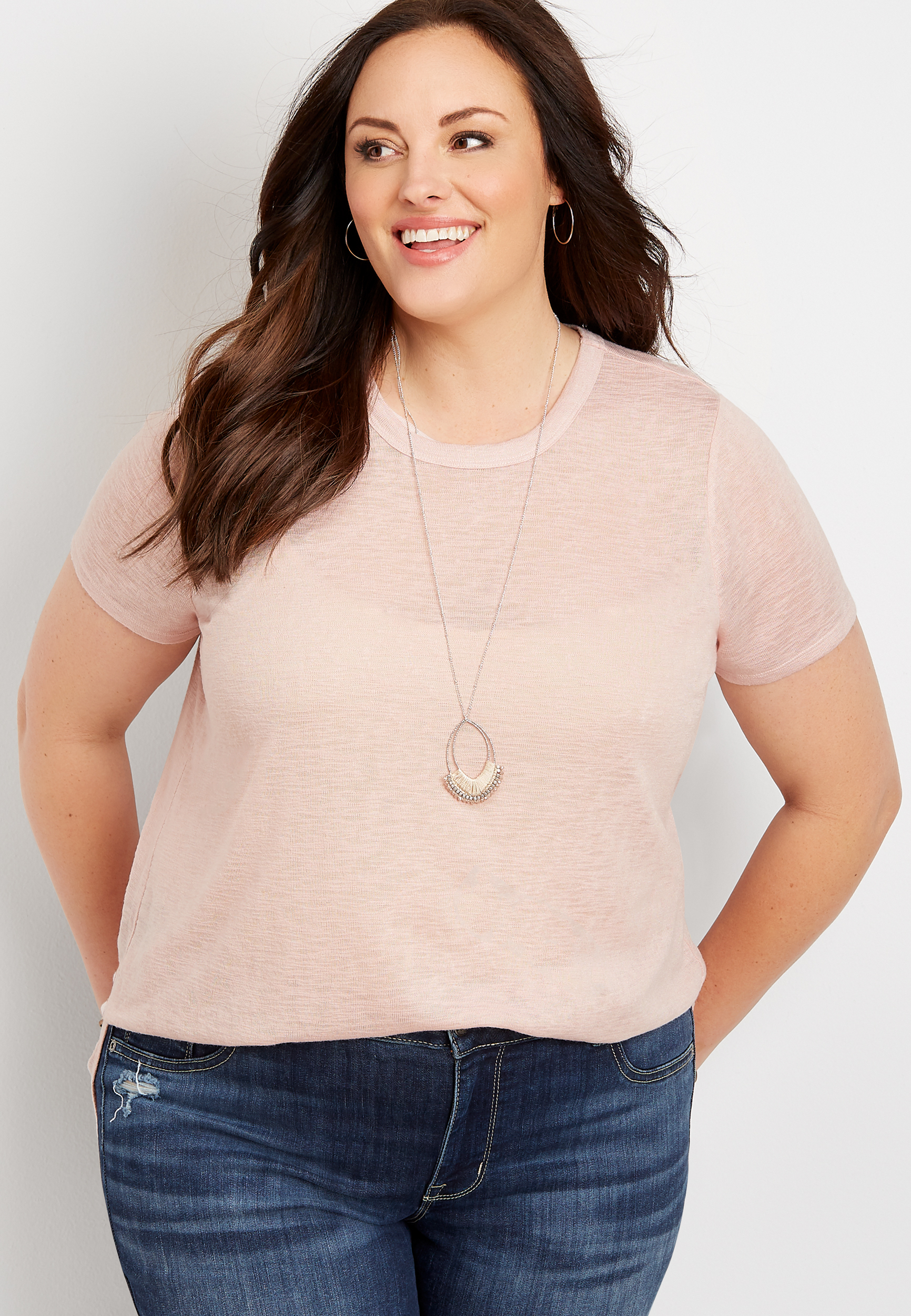 Plus Size 24/7 Perfect Crew Neck Tee | maurices