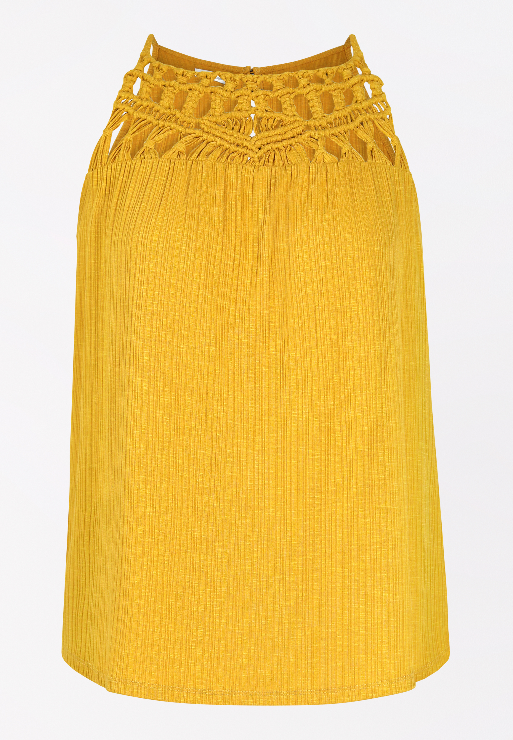 Solid Macrame Halter Neck Tank Top | maurices