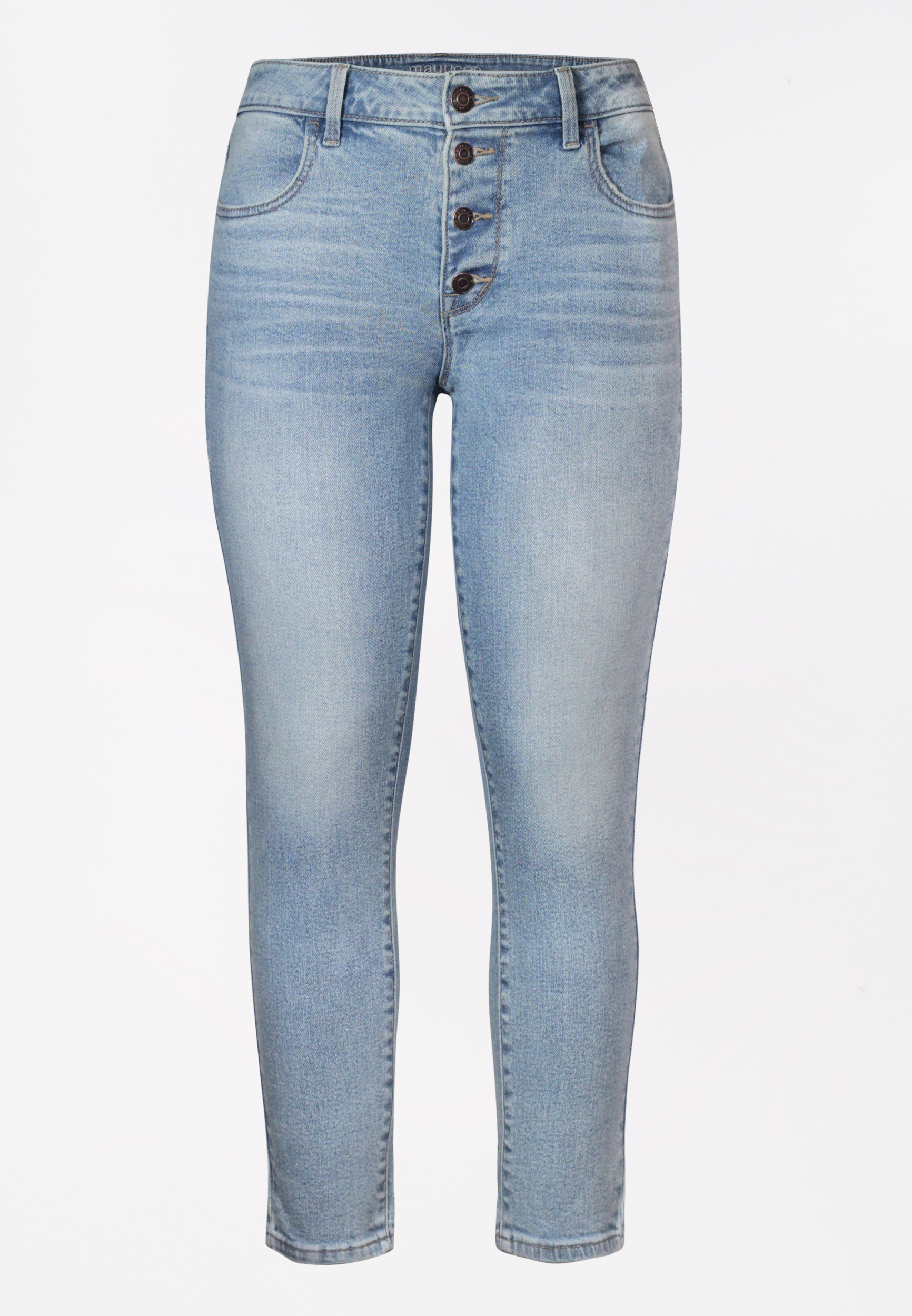 Vintage High Rise Light Button Fly Ankle Jegging | maurices