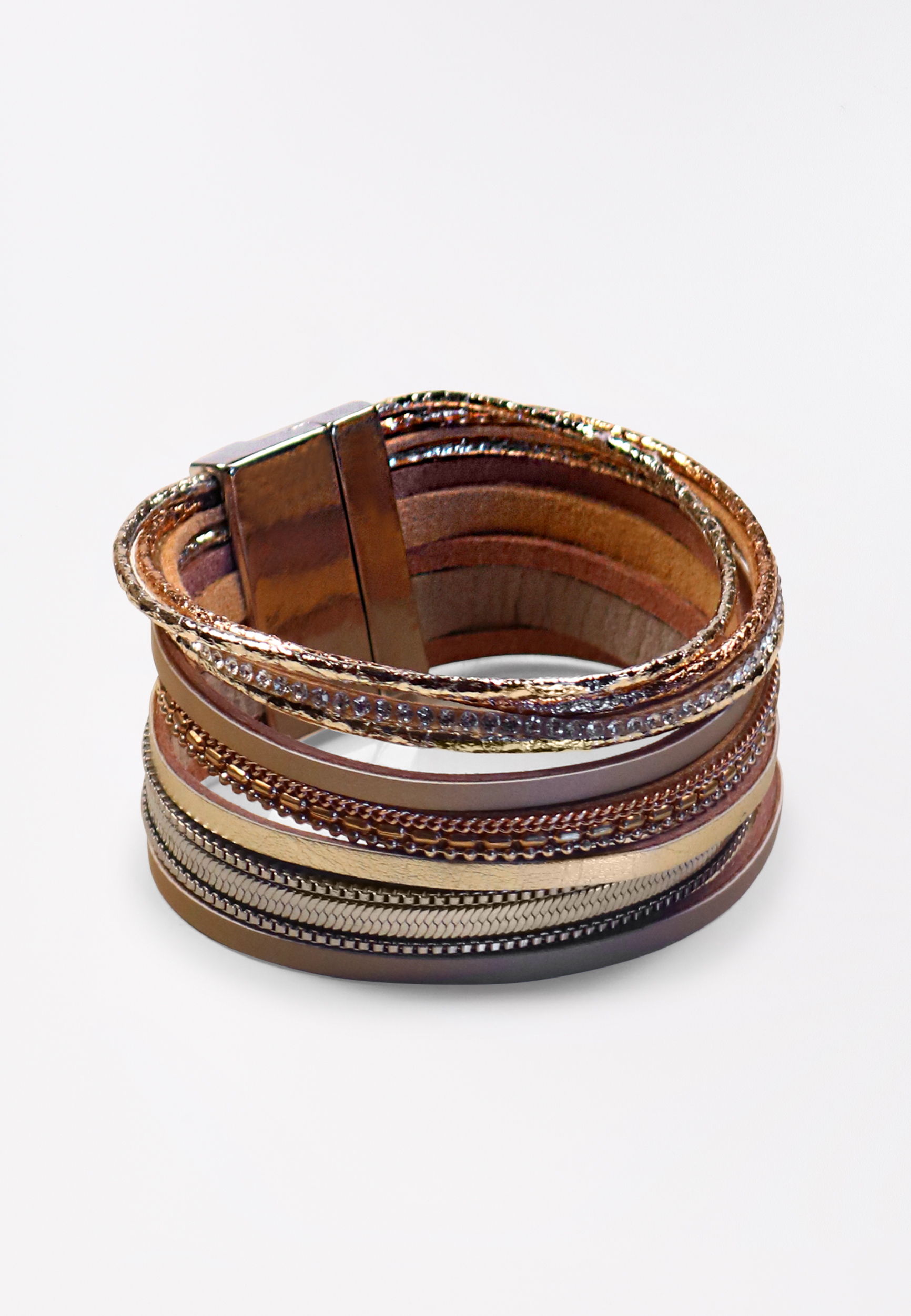 Tan Multi Row Magnetic Bracelet Maurices