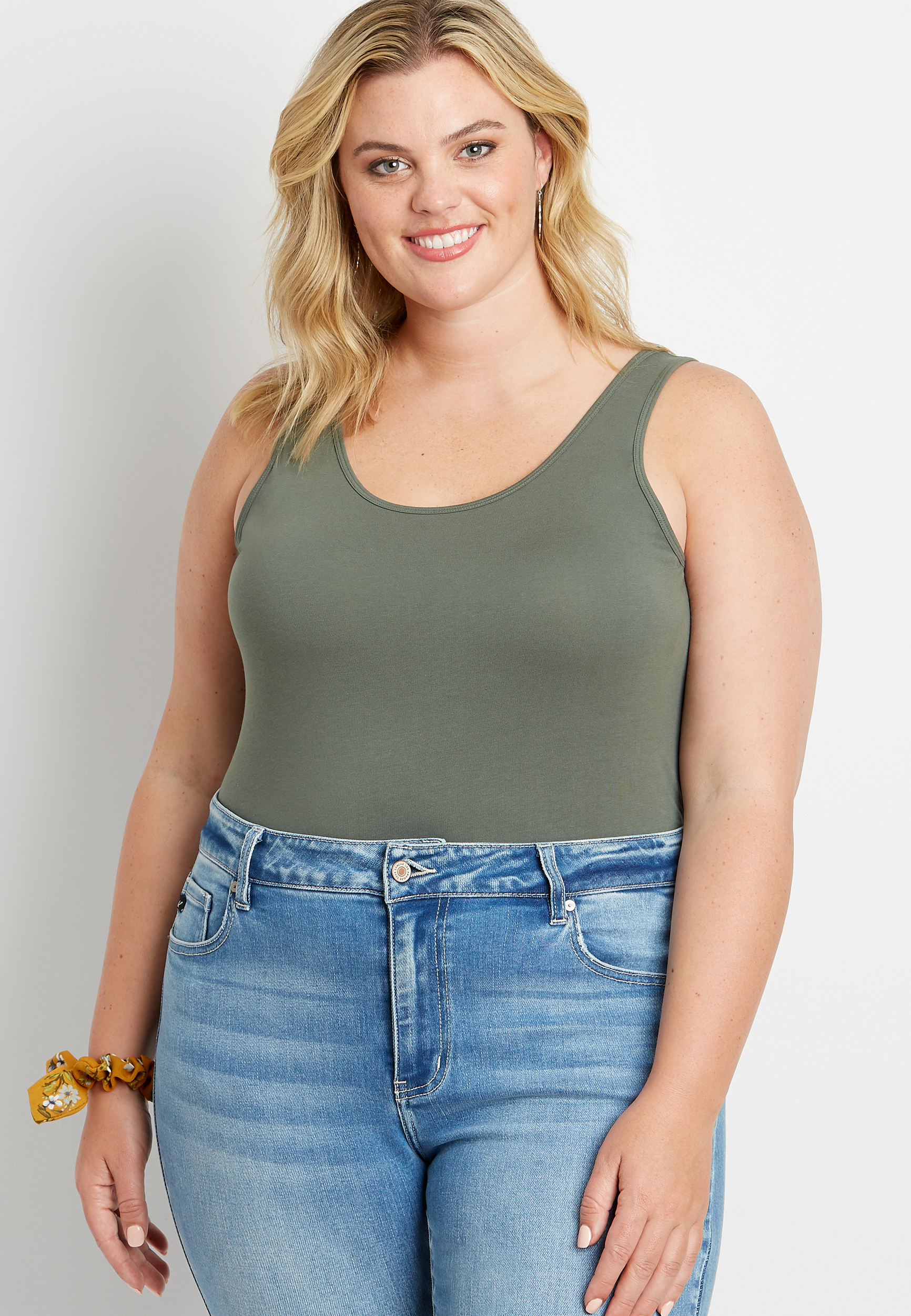 Plus Size Solid Basic Tuck In Tank Top | maurices