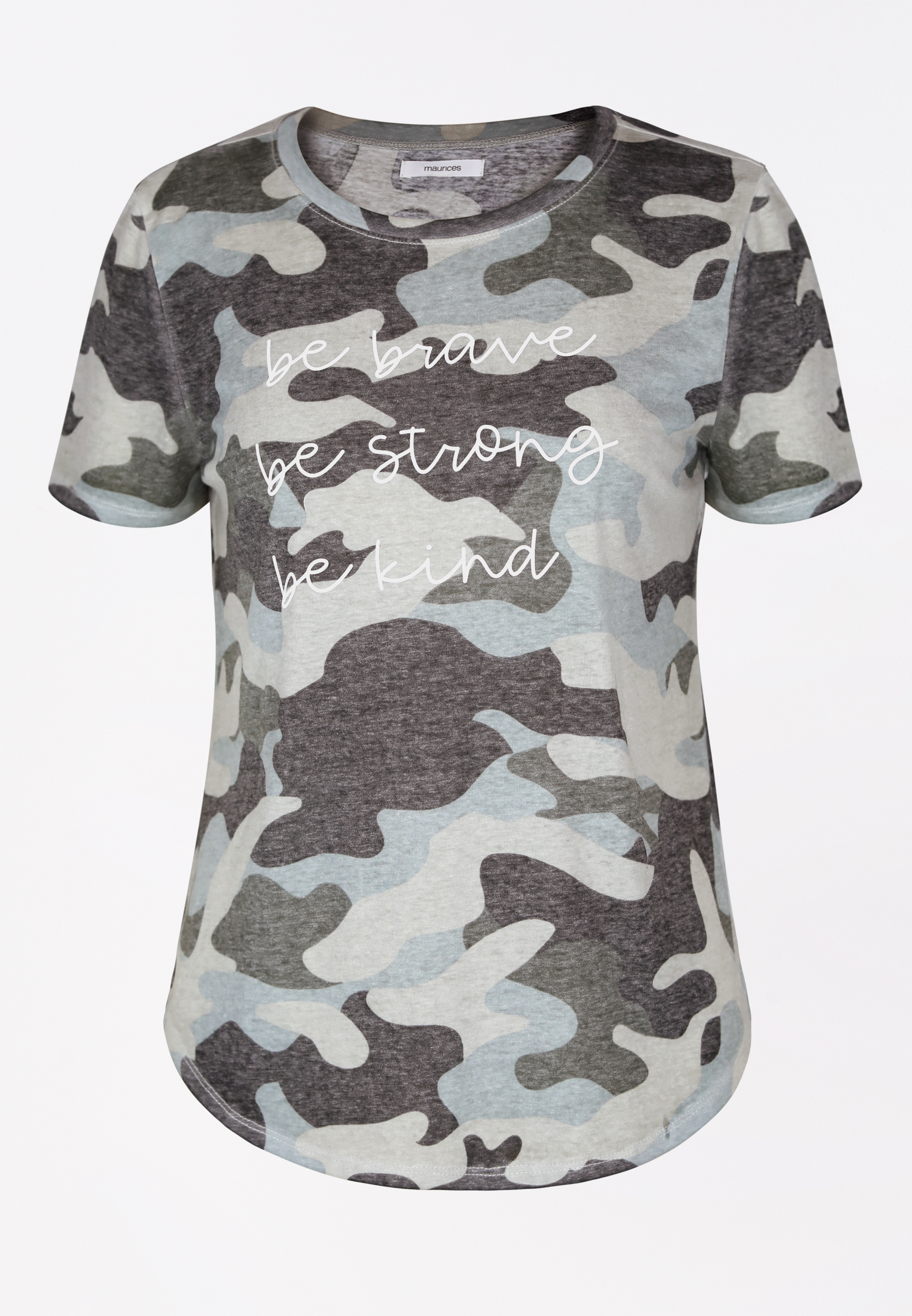 Camo Be Brave Strong Kind Graphic Tee | maurices