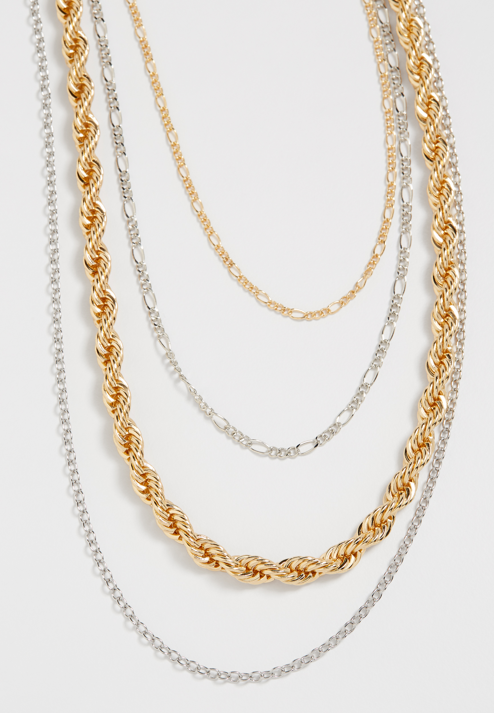 Mixed Metal Drape Chain Necklace | maurices