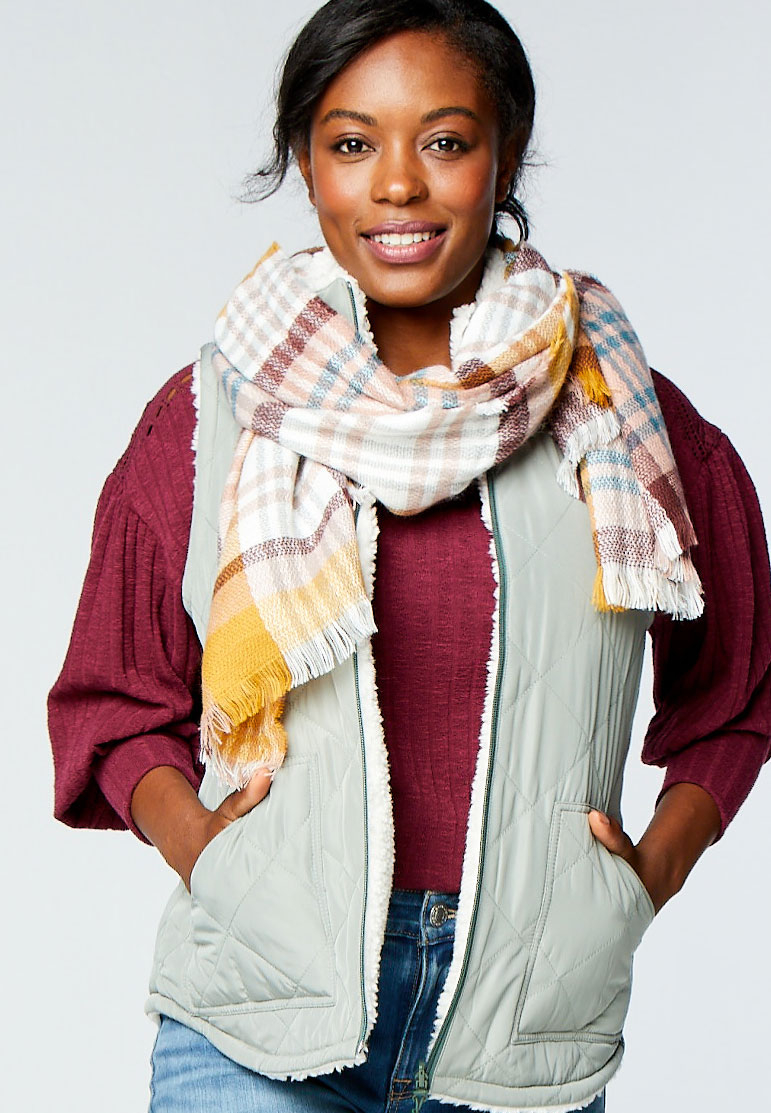 Green Reversible Sherpa Zip Up Vest | maurices