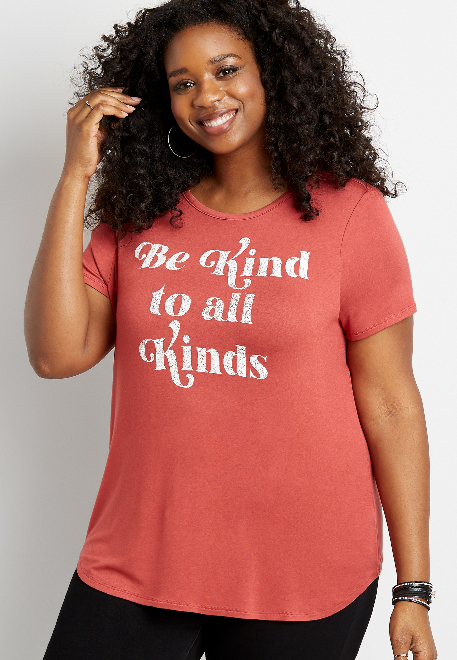 Plus Size Be Kind To All Kinds Graphic Tee | maurices