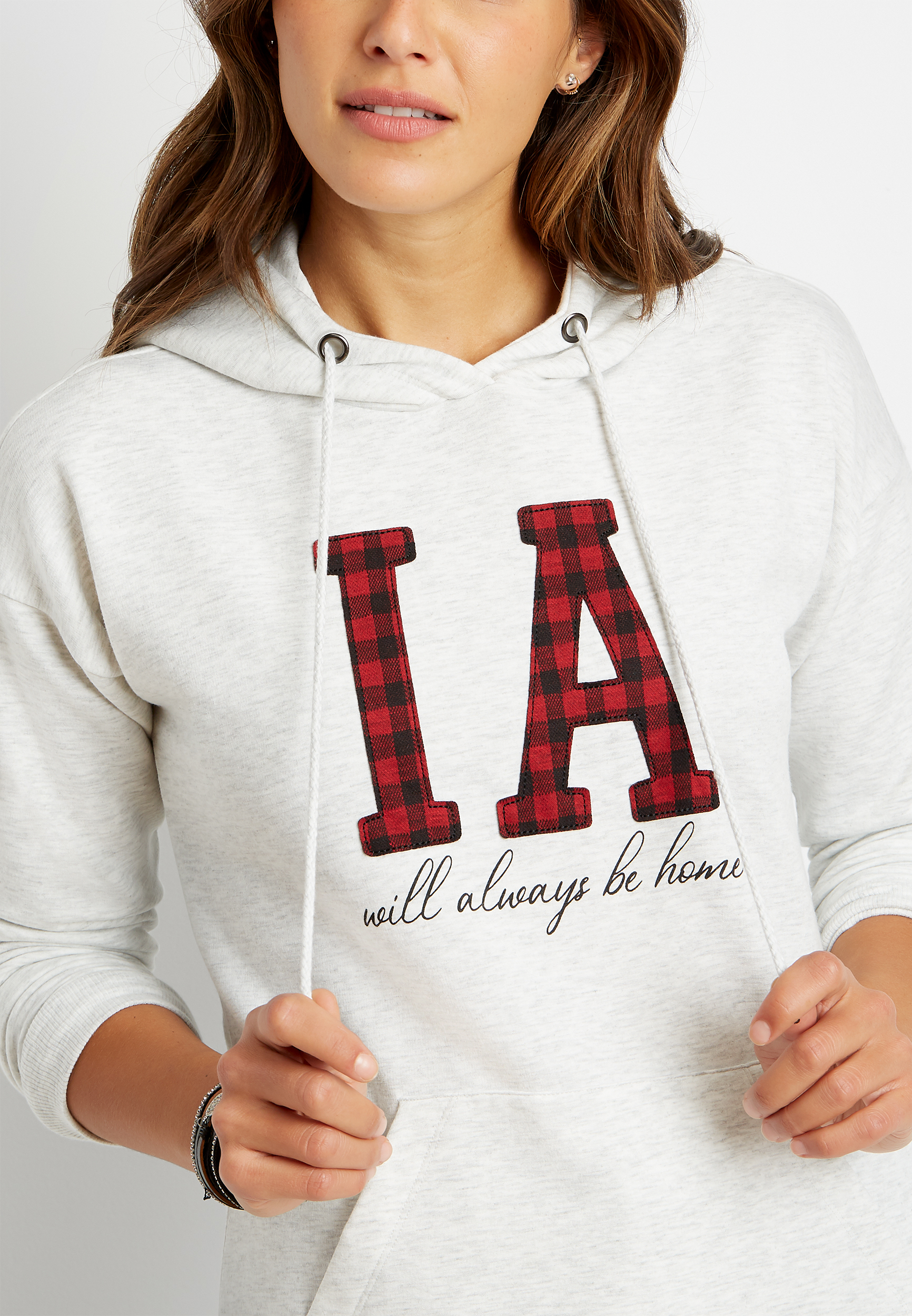 Buffalo Plaid Iowa State Pullover Hoodie | maurices