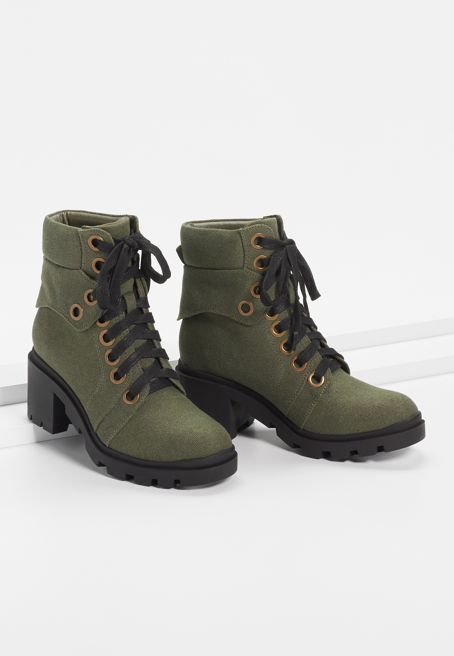 Colby Olive Eyelet Lace Up Hiker Boot | maurices