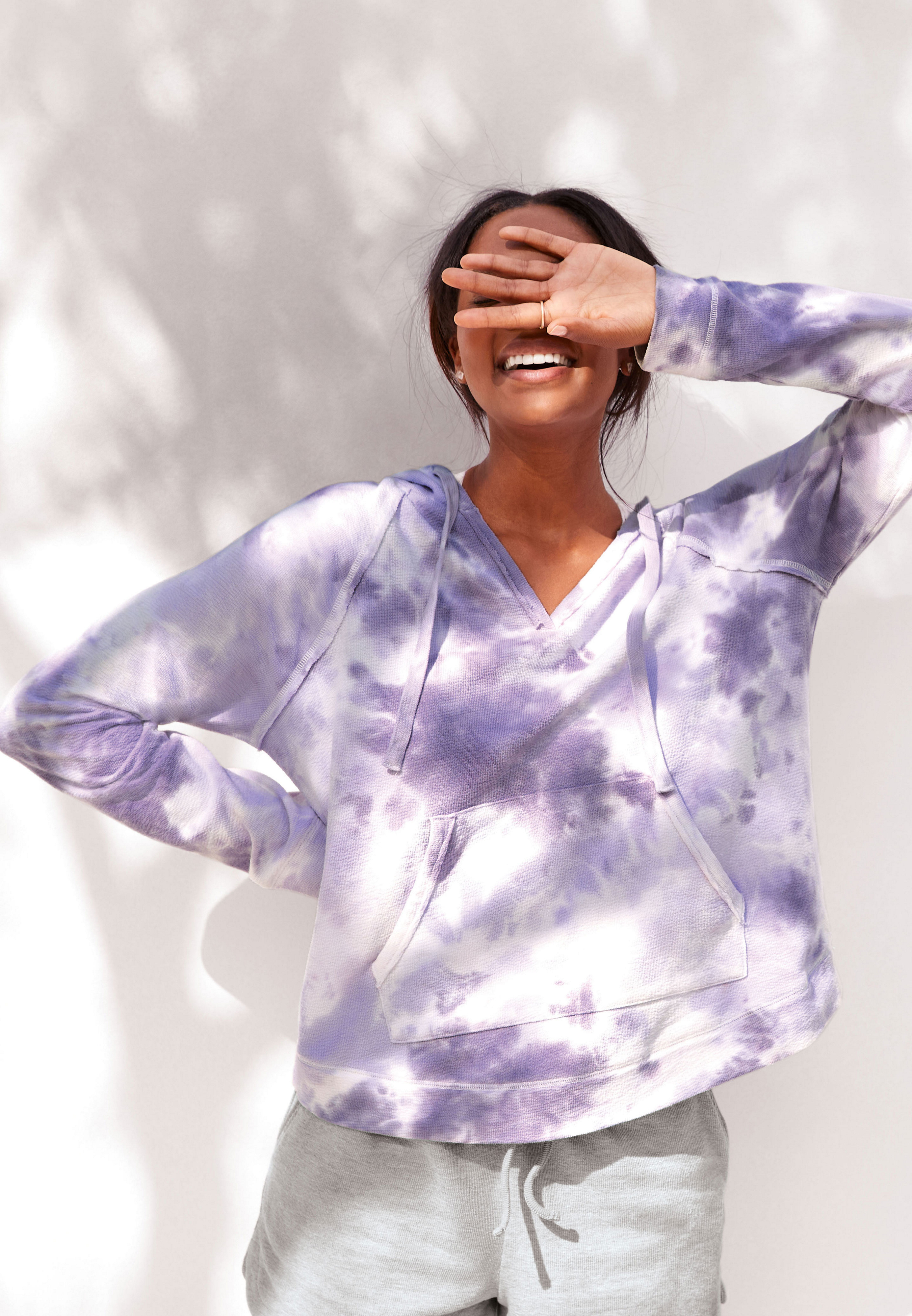 Purple Tie Dye Pullover Hoodie | maurices