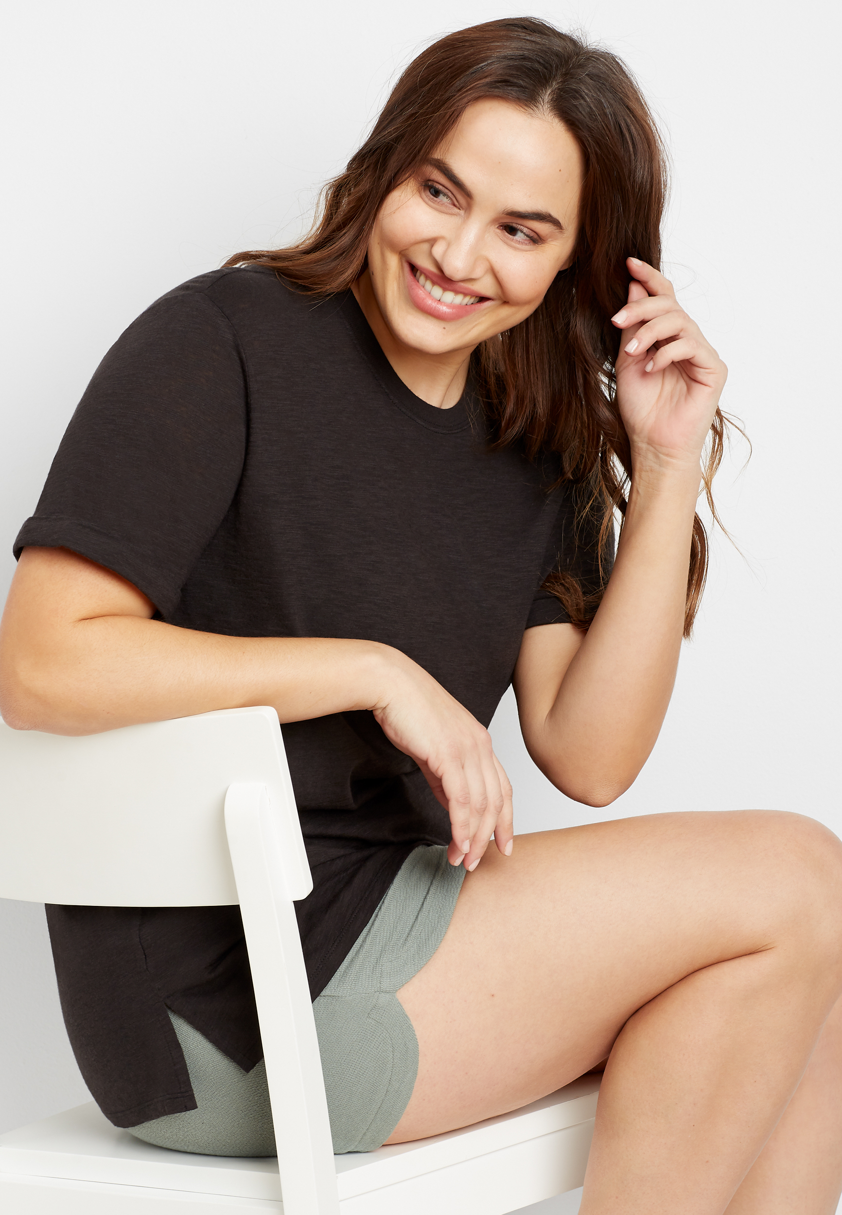 Plus Size 24/7 Boyfriend Crew Neck Tee | maurices