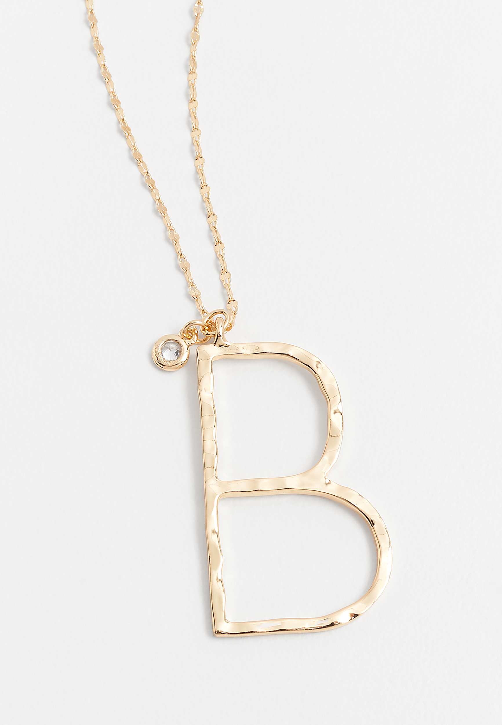 Gold B Initial Necklace | maurices